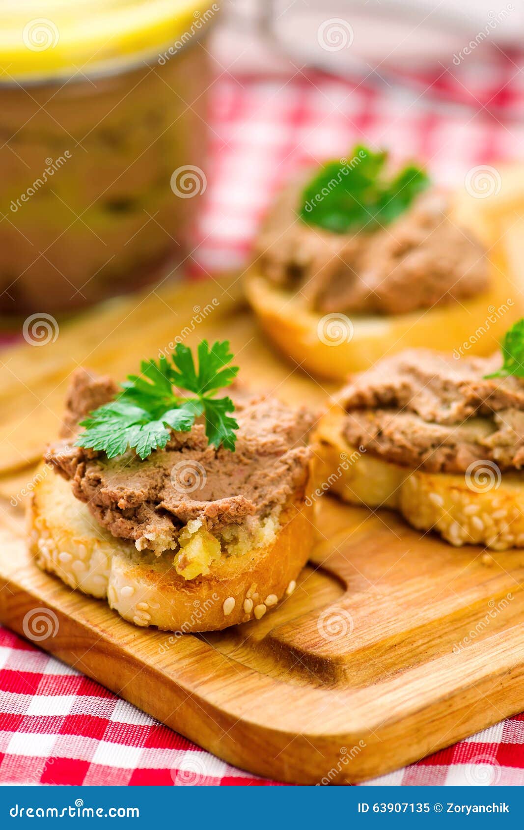 Paste from a Chicken Liver. Stock Image - Image of dinner, table: 63907135