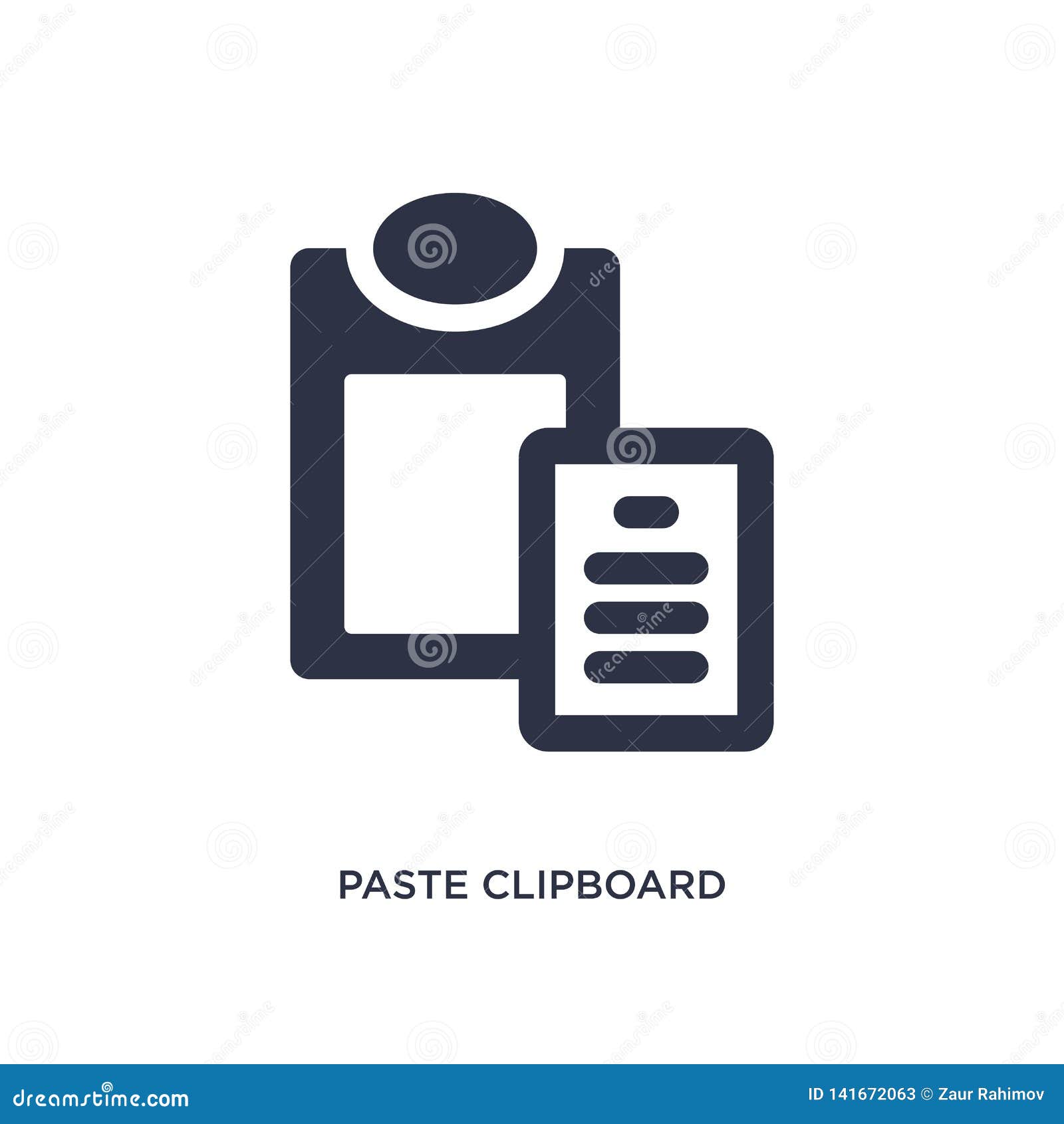 Paste Clipboard Icon on White Background. Simple Element Illustration ...
