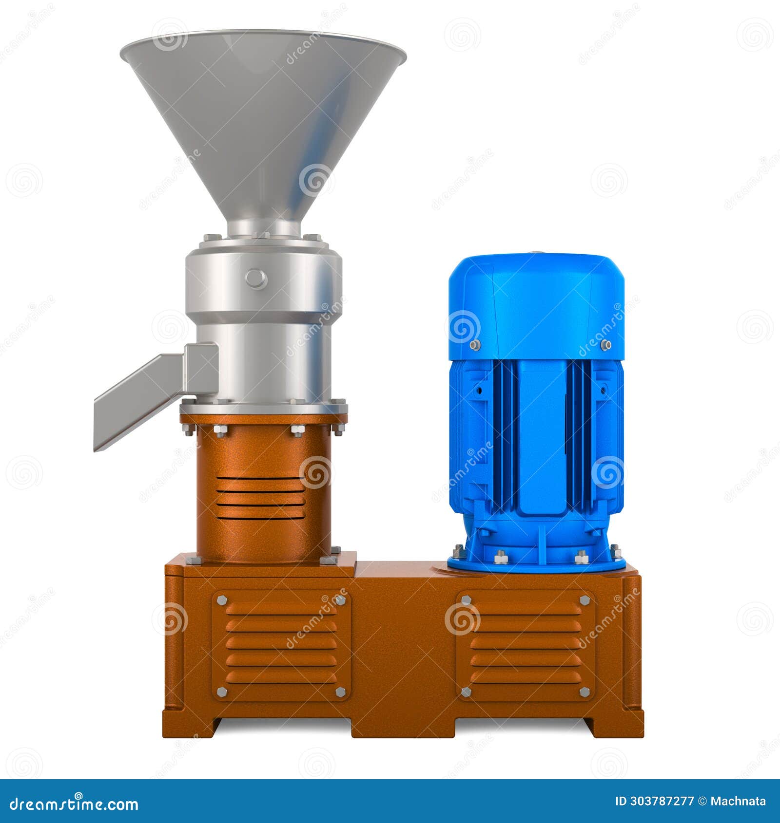 Paste Grinding Machine Introduction, 3D Rendering Stock Illustration ...