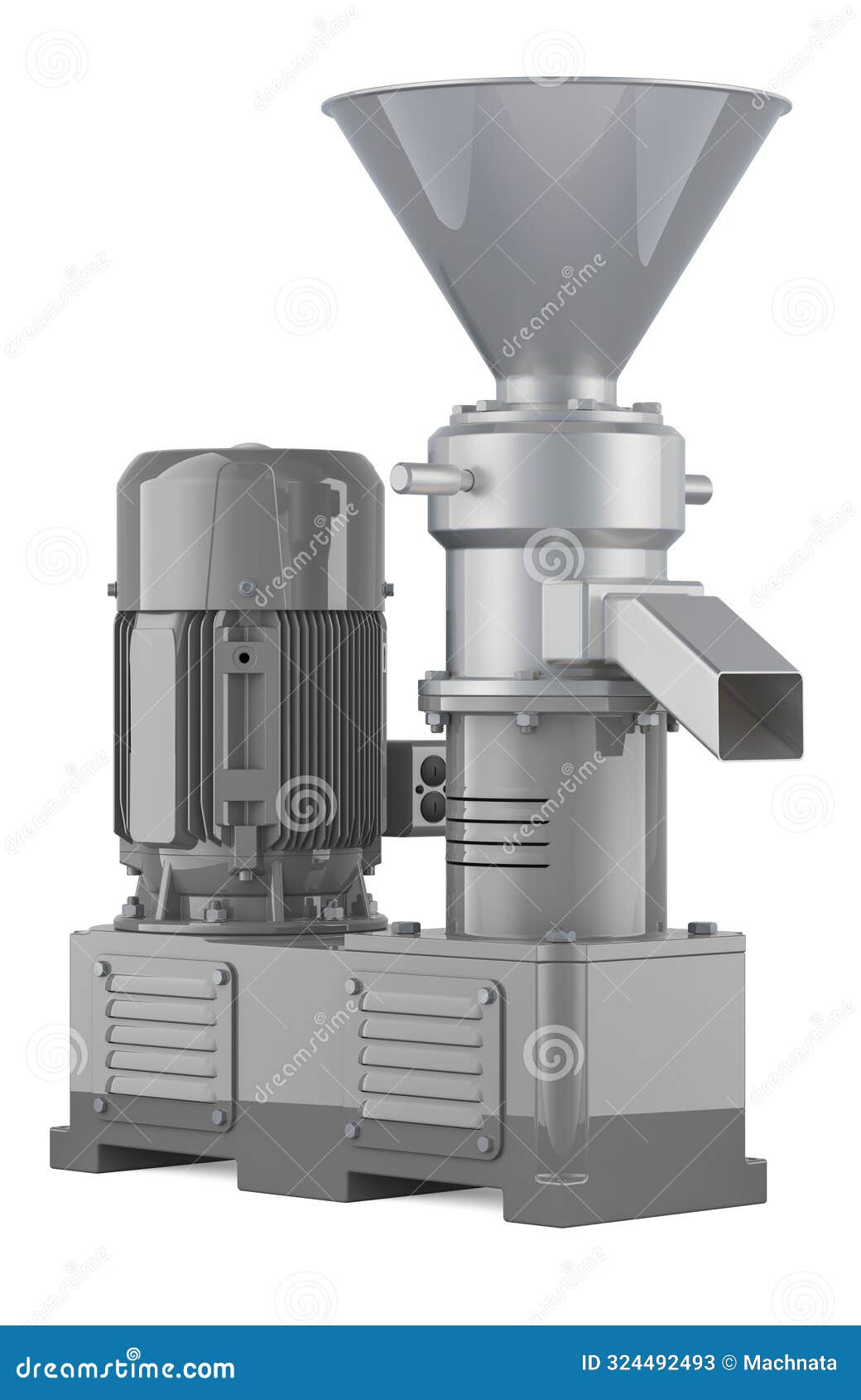 Paste Grinding Machine Introduction, 3D Rendering Stock Illustration ...