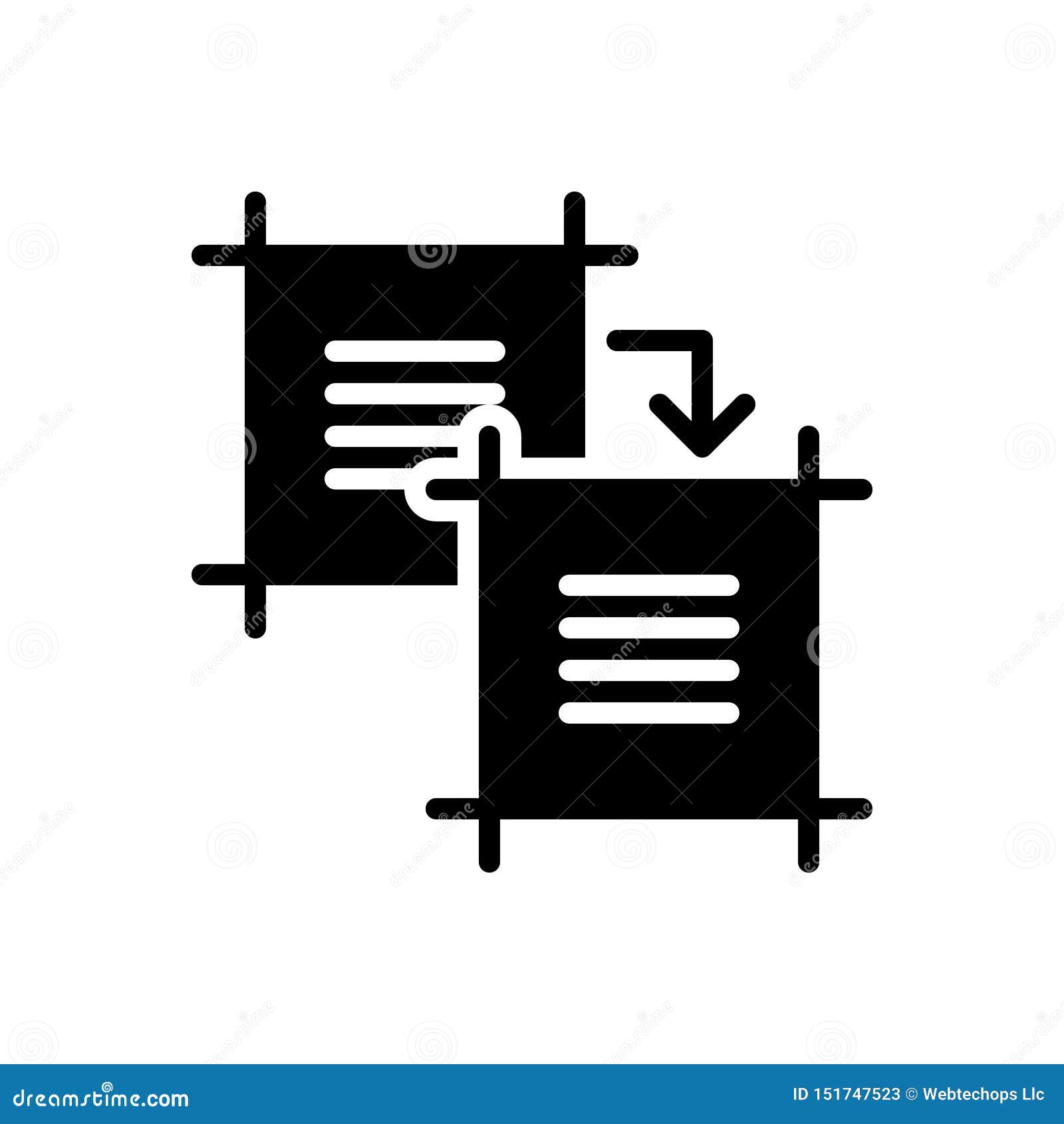Black Solid Icon for Paste, Copy and Share Stock Vector - Illustration ...