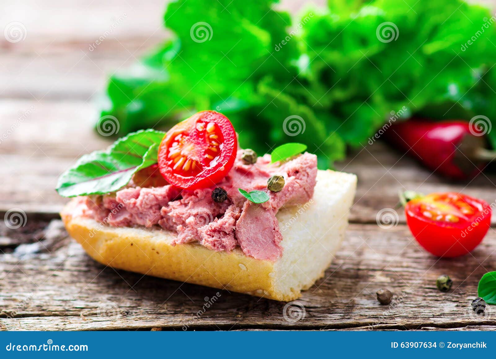 Paste from a liver. stock photo. Image of toasted, appetizer - 63907634