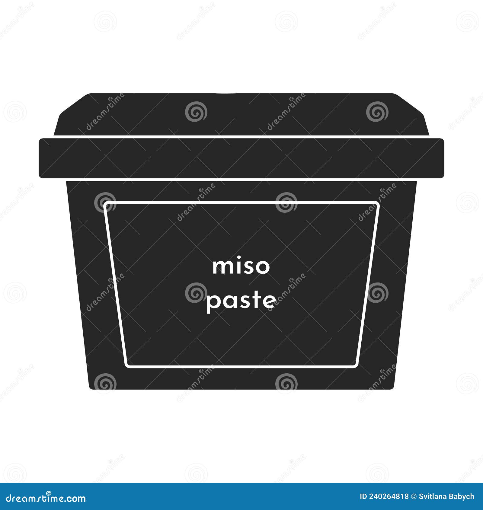 Miso. Vector Black Vintage Engraving Illustration Isolated On White ...