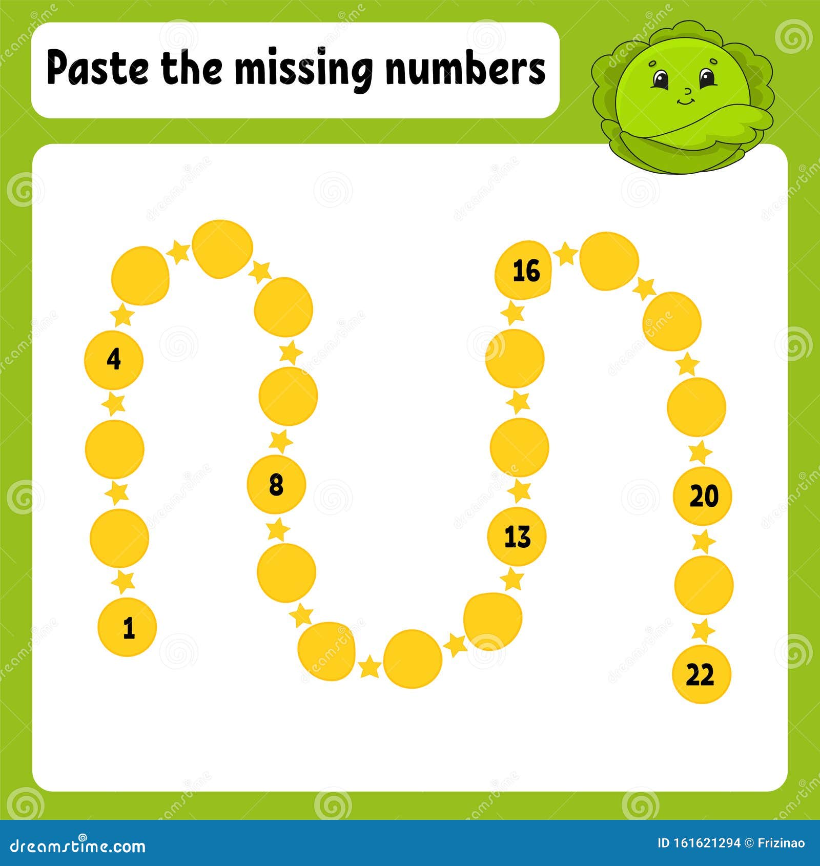 Paste the Missing Numbers. Handwriting Practice. Learning Numbers for ...