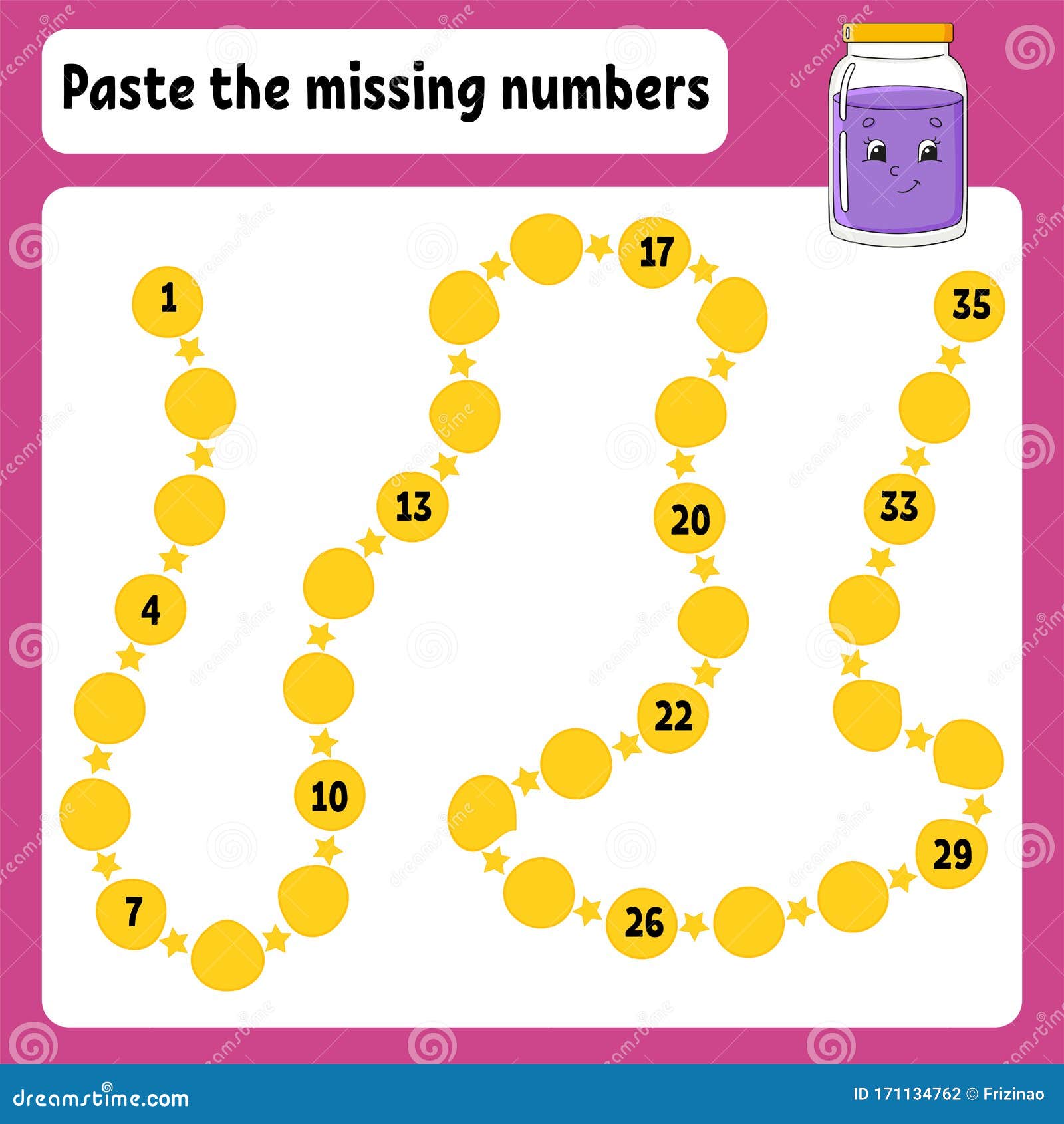 Paste the Missing Numbers. Handwriting Practice. Learning Numbers for ...
