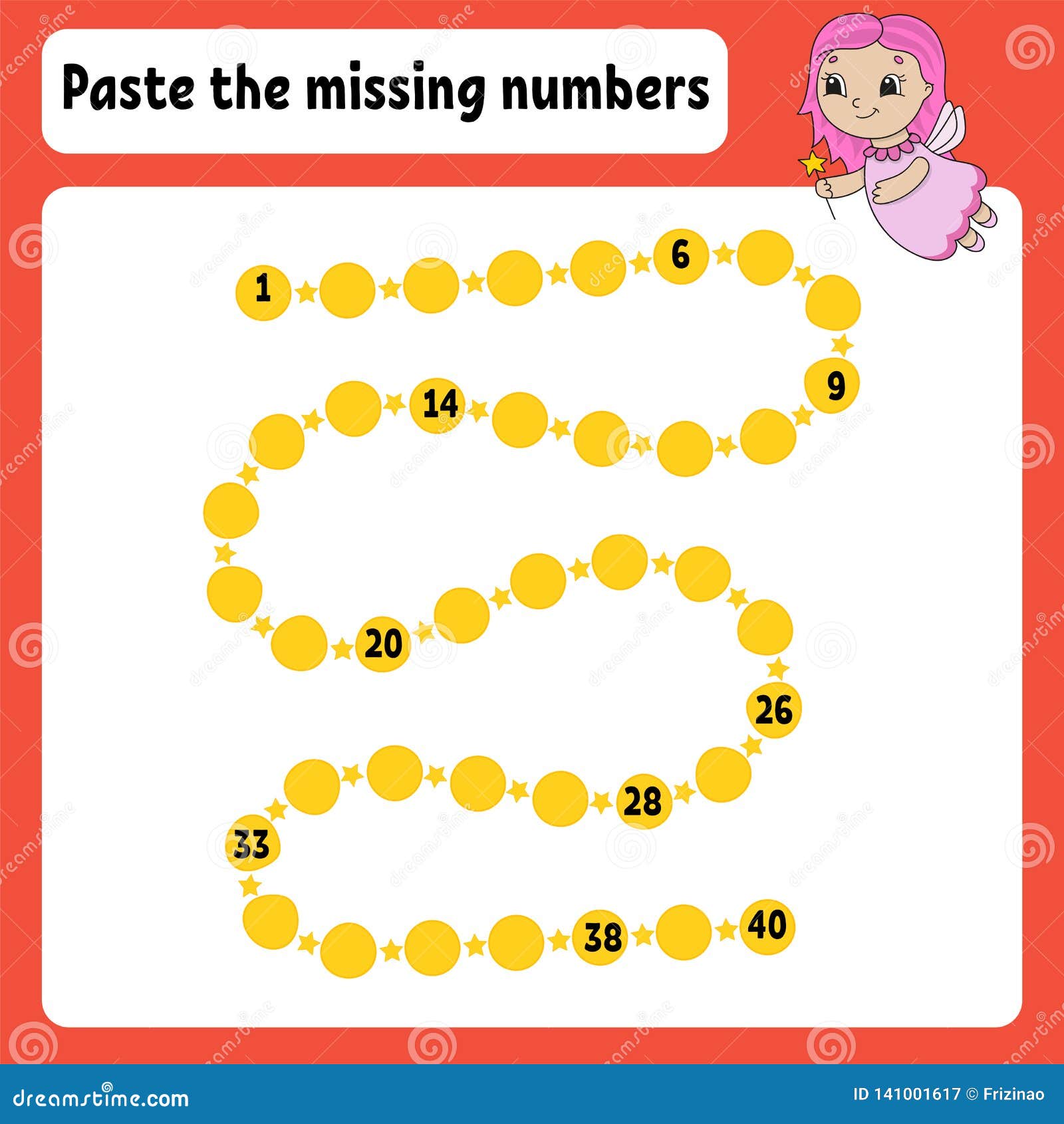 Paste the Missing Numbers. Handwriting Practice. Learning Numbers for ...