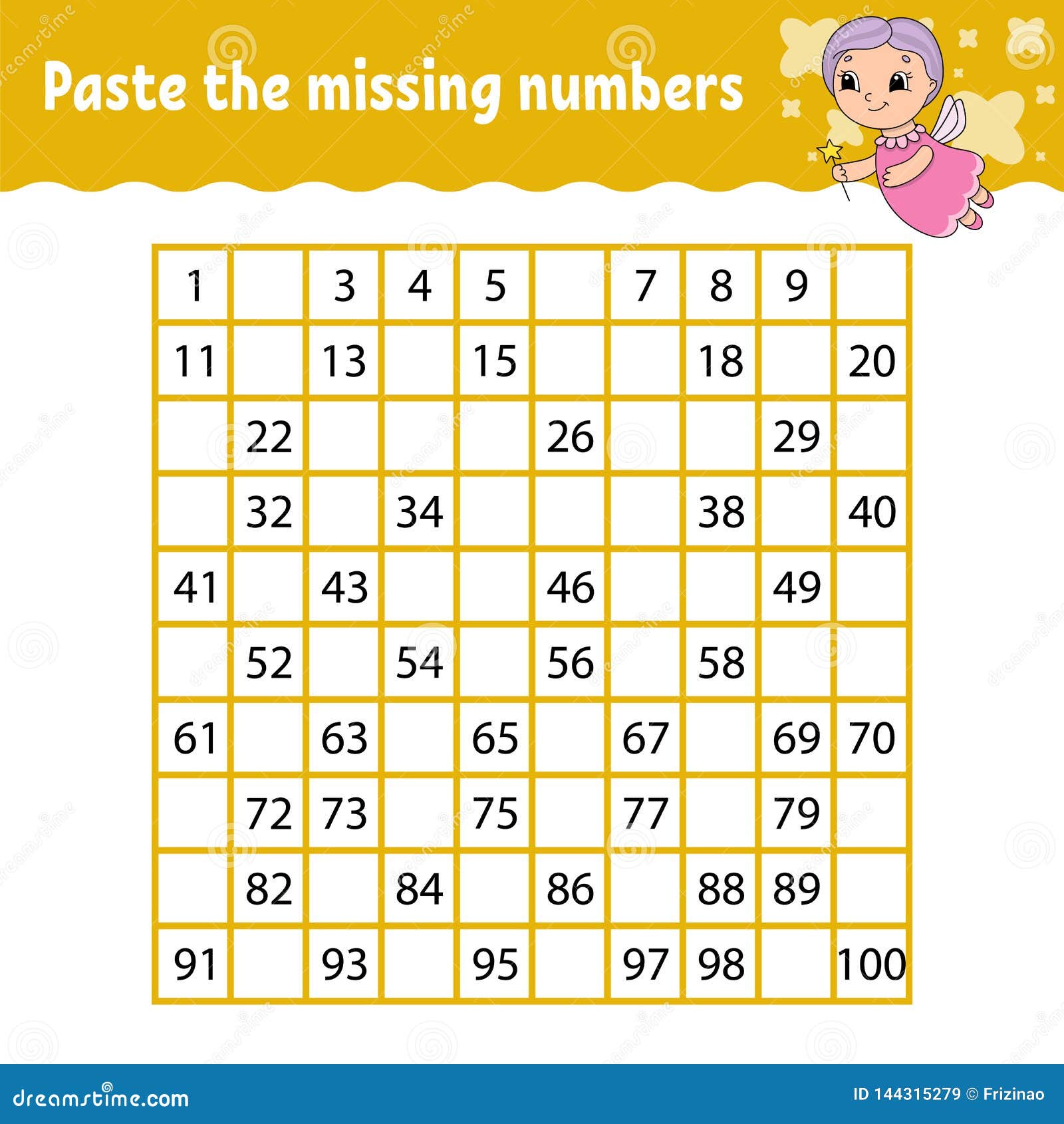 Paste the Missing Numbers. Handwriting Practice. Learning Numbers for ...
