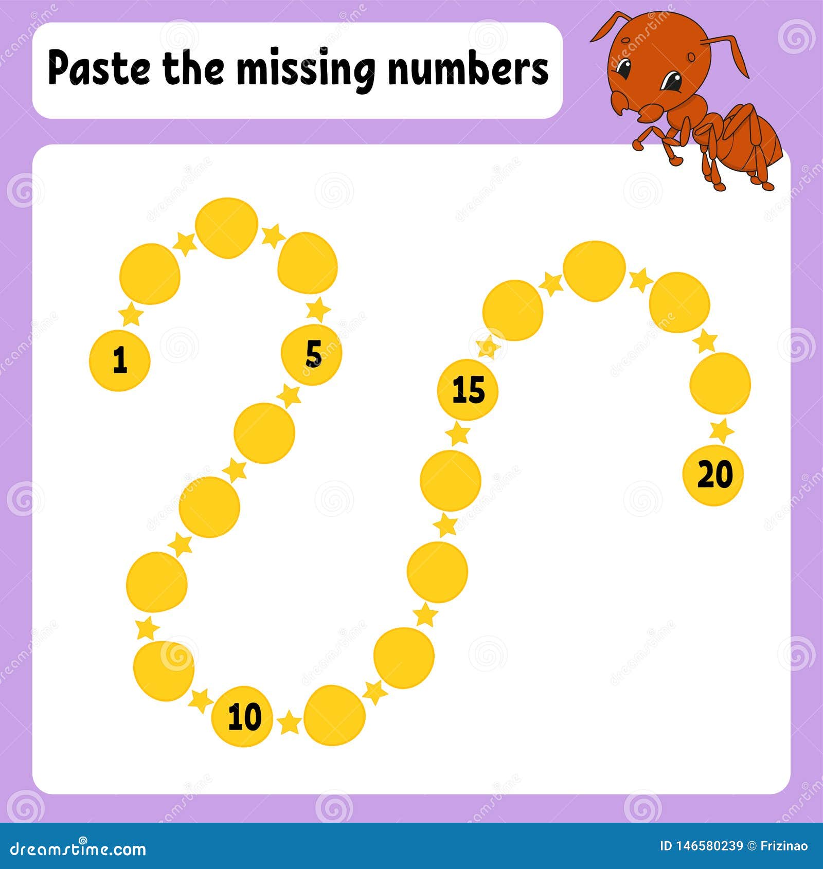 Paste The Missing Numbers. Handwriting Practice. Learning Numbers For ...