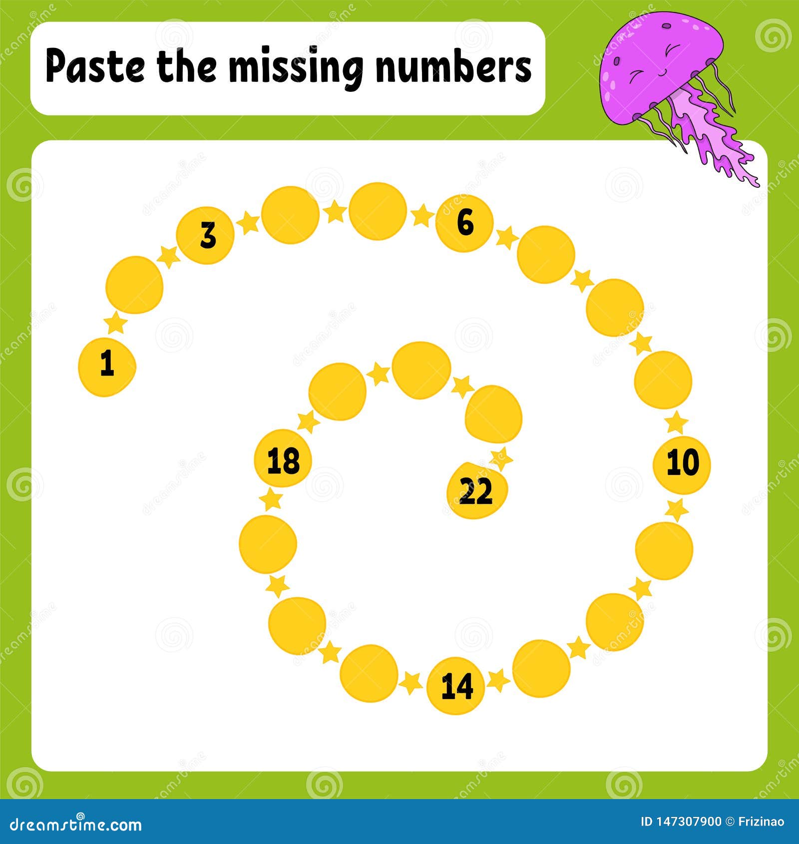 Paste the Missing Numbers. Handwriting Practice. Learning Numbers for ...