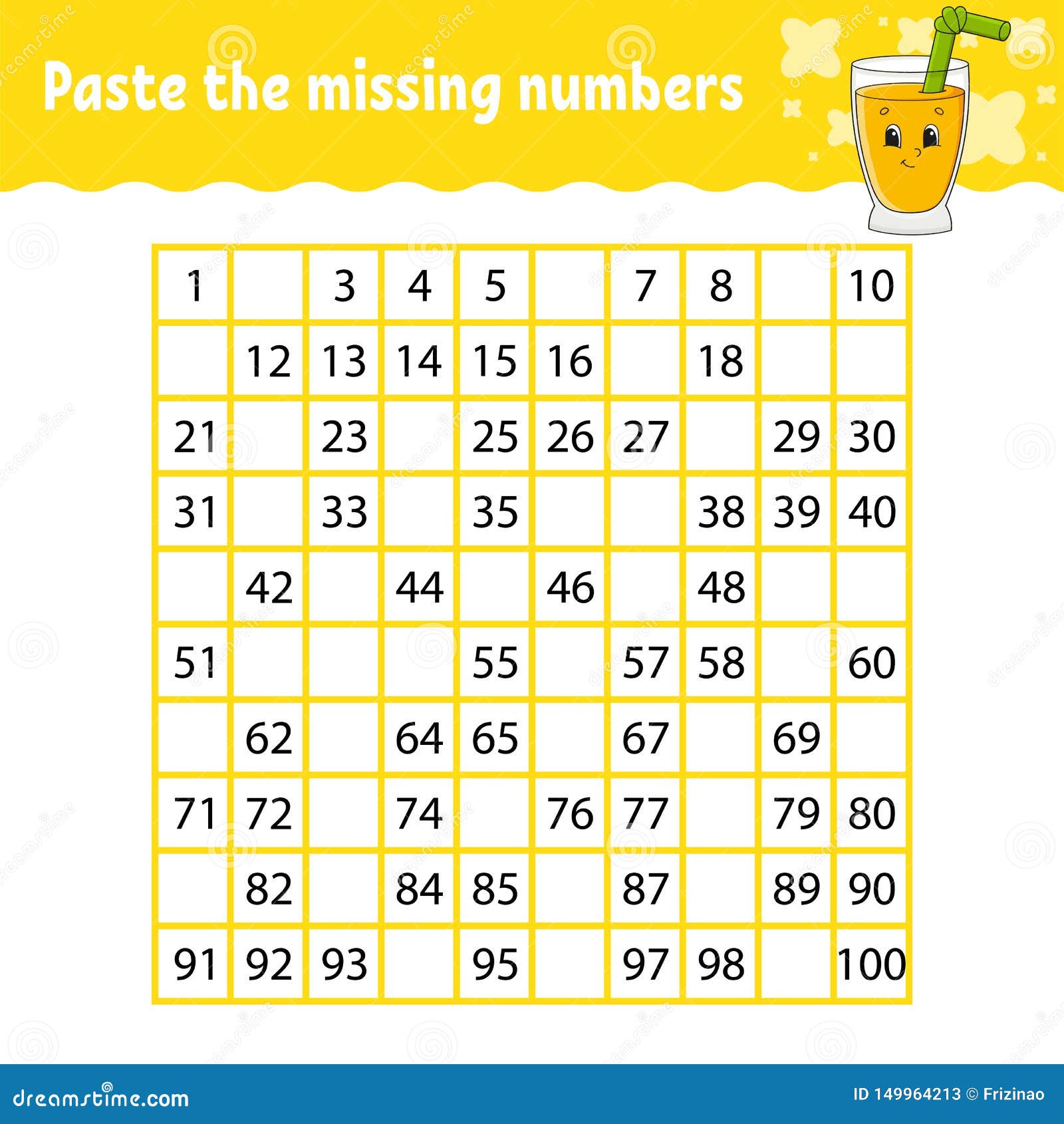 Paste The Missing Numbers. Handwriting Practice. Learning Numbers For ...