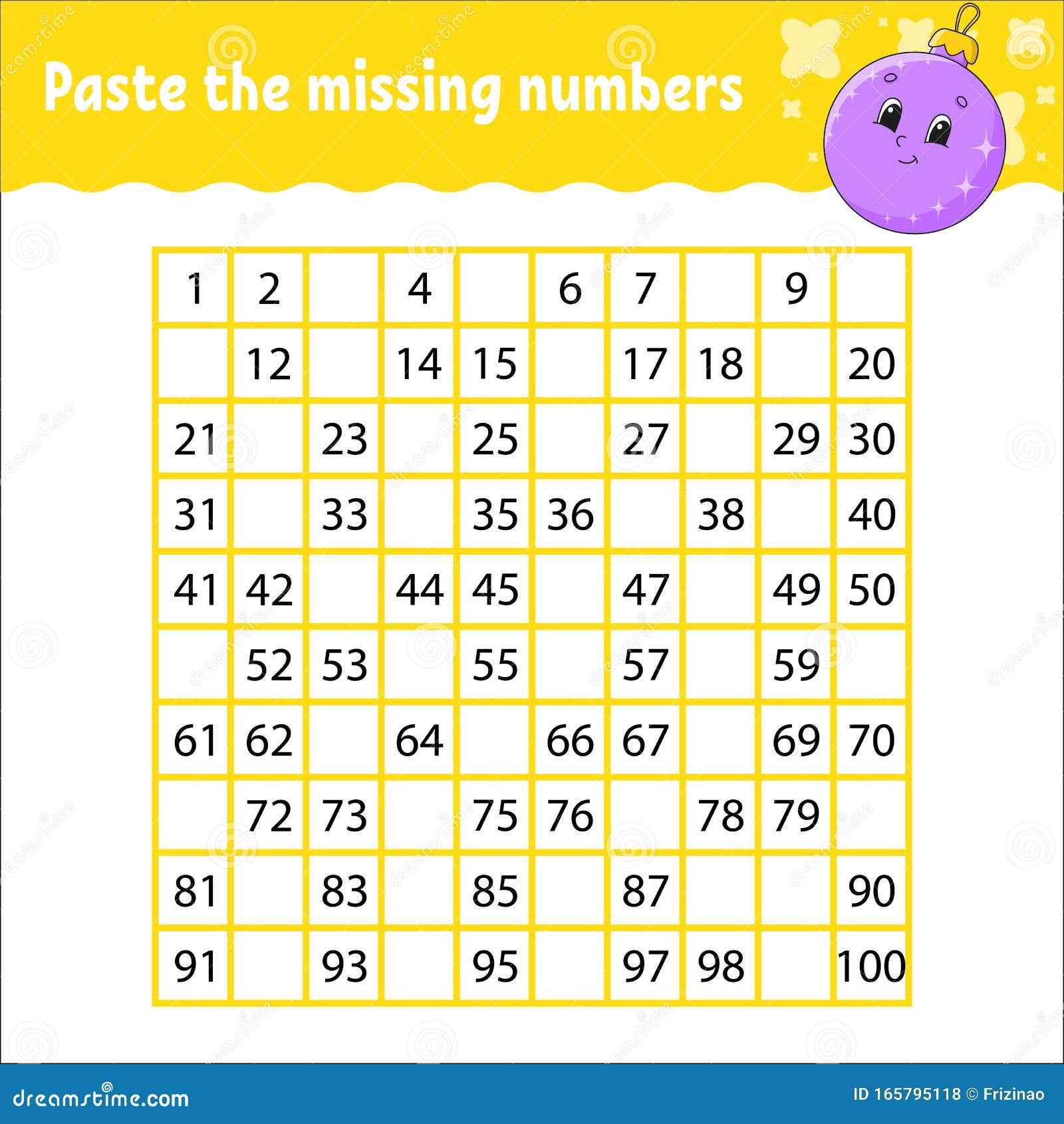 Paste the Missing Numbers. Handwriting Practice. Learning Numbers for ...