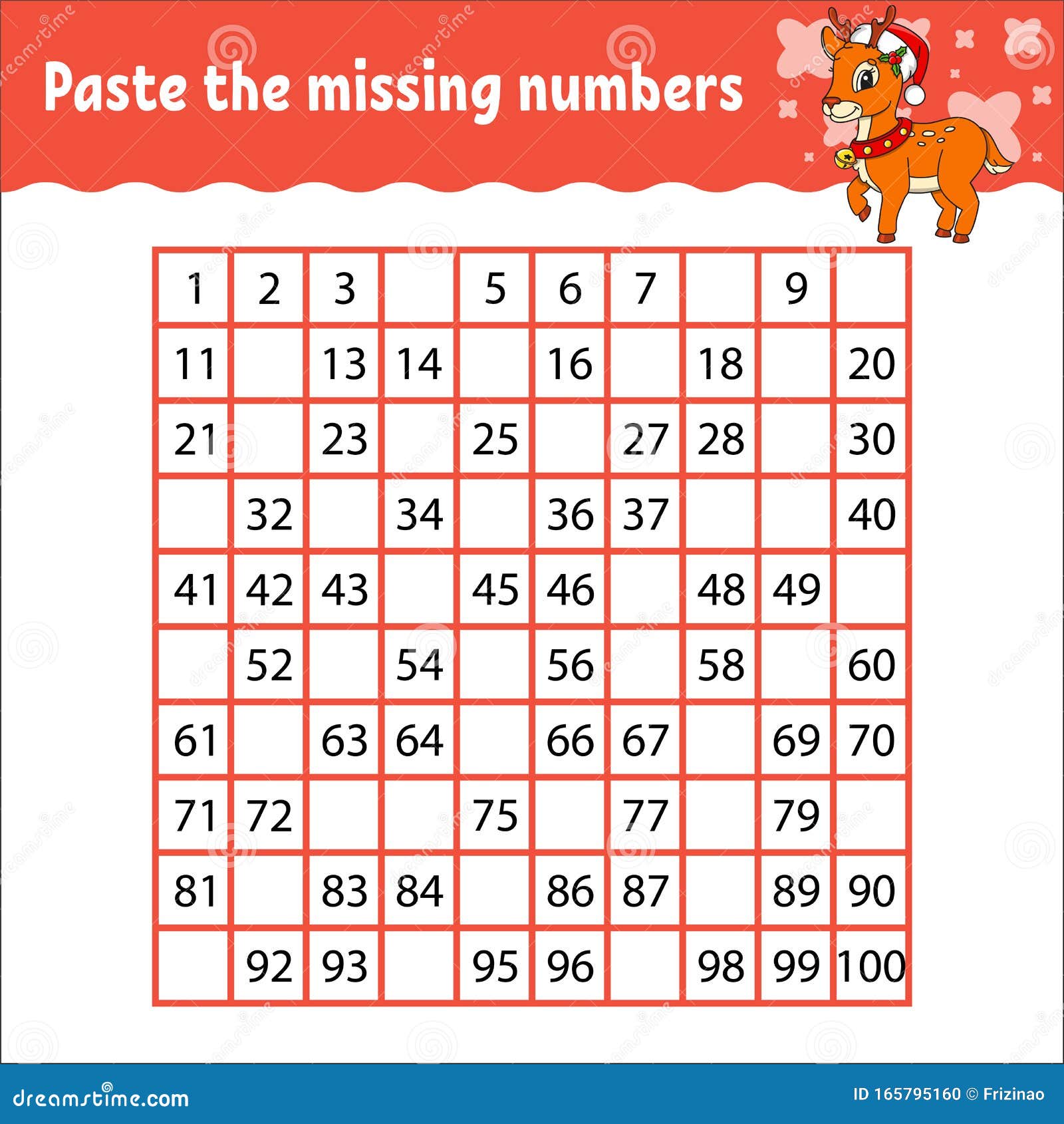 Paste the Missing Numbers. Handwriting Practice. Learning Numbers for ...
