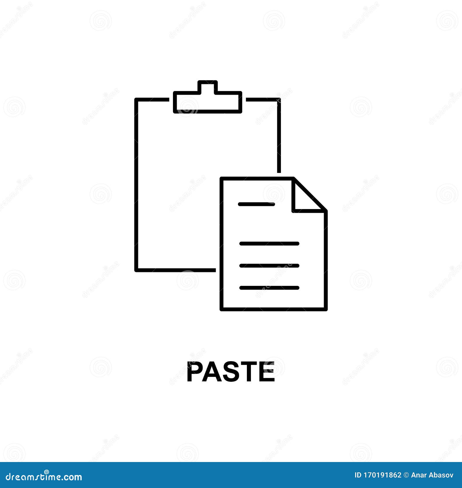 Paste Sign Icon. Element of Simple Web Icon with Name for Mobile ...