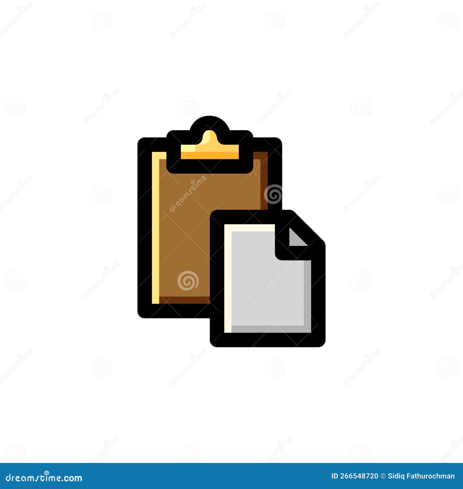 Paste Icon stock vector. Illustration of single, computer - 266548720