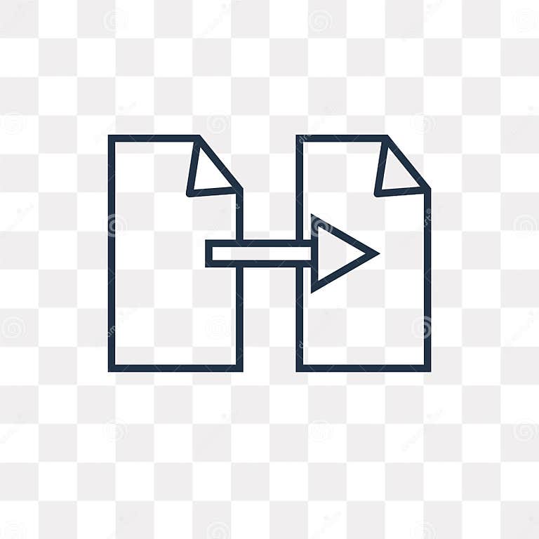 Paste Vector Icon Isolated on Transparent Background, Linear Pas Stock ...