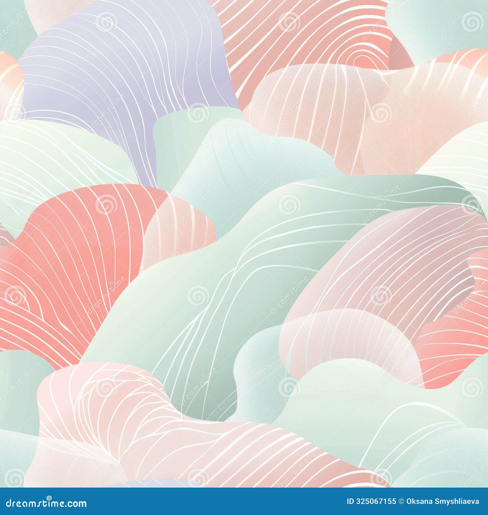 Pastel Abstract Lines and Shapes Background Design Stock Image - Image ...