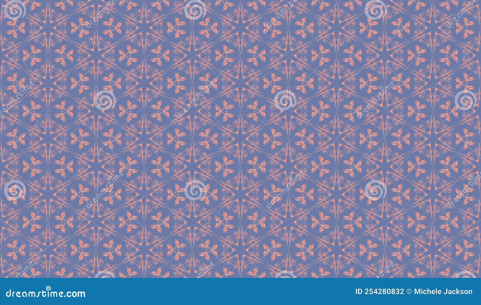 Pastel Apricot Shapes on Soft Blue Seamless Repeat Pattern Illustration ...