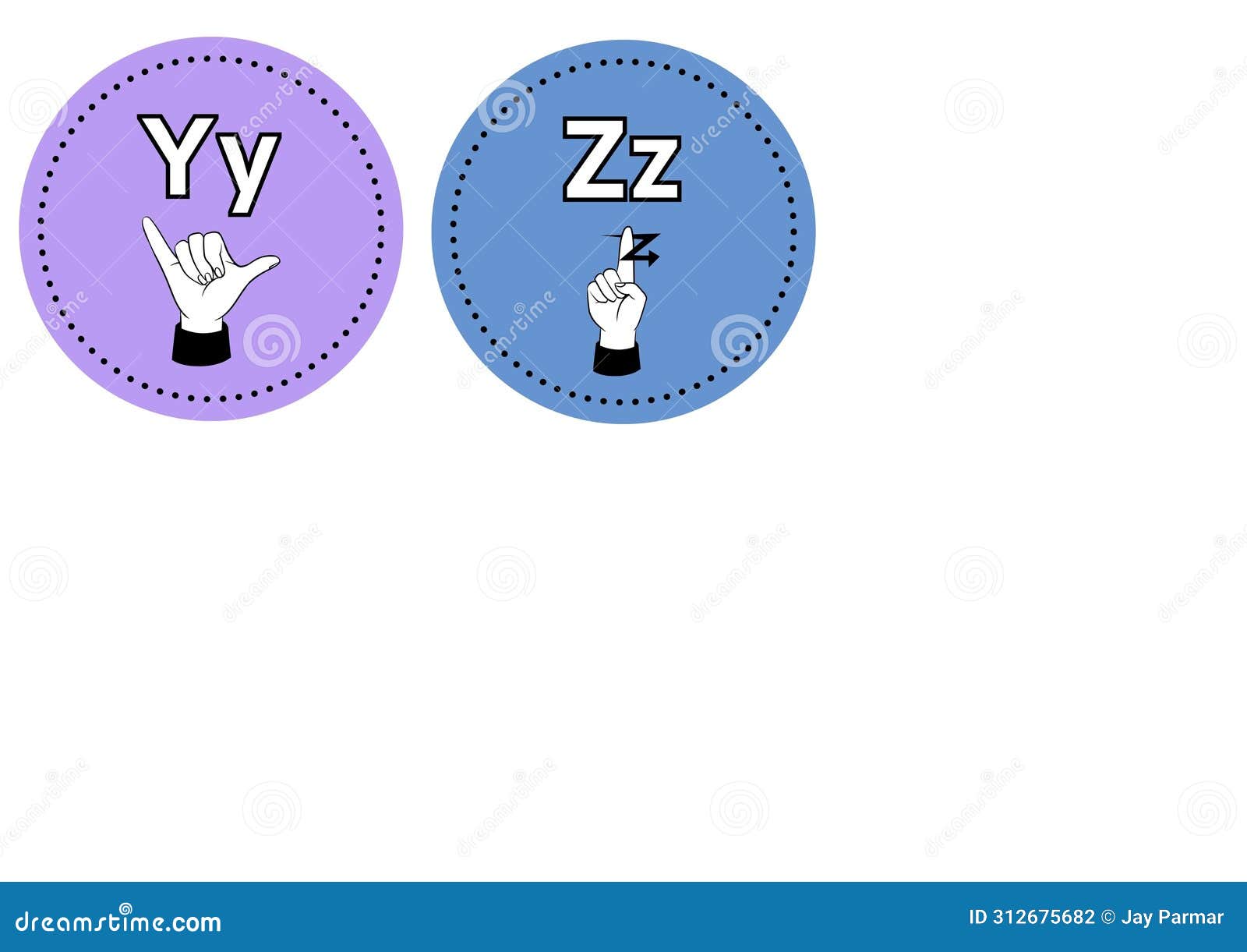 Pastel ASL Sign Language Alphabet Flashcards - 5 Stock Illustration ...