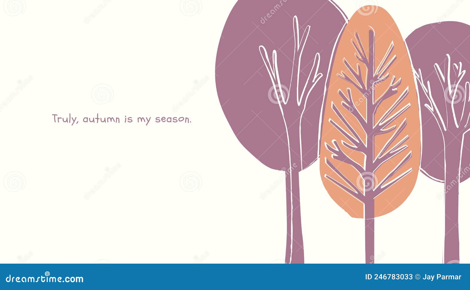Pastel Autumn Desktop Wallpaper Stock Illustration - Illustration of ...