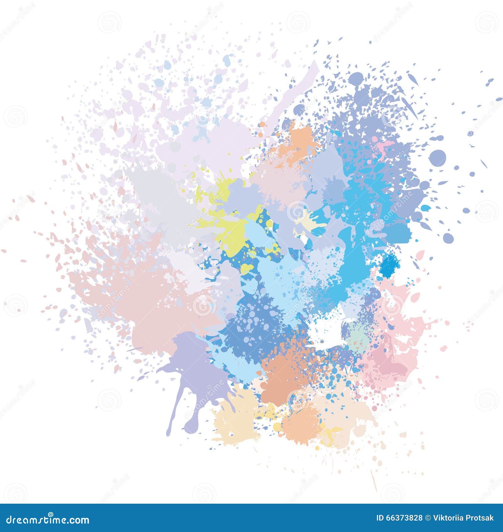 Pastel Background of Paint Splashes Stock Vector - Illustration of ...