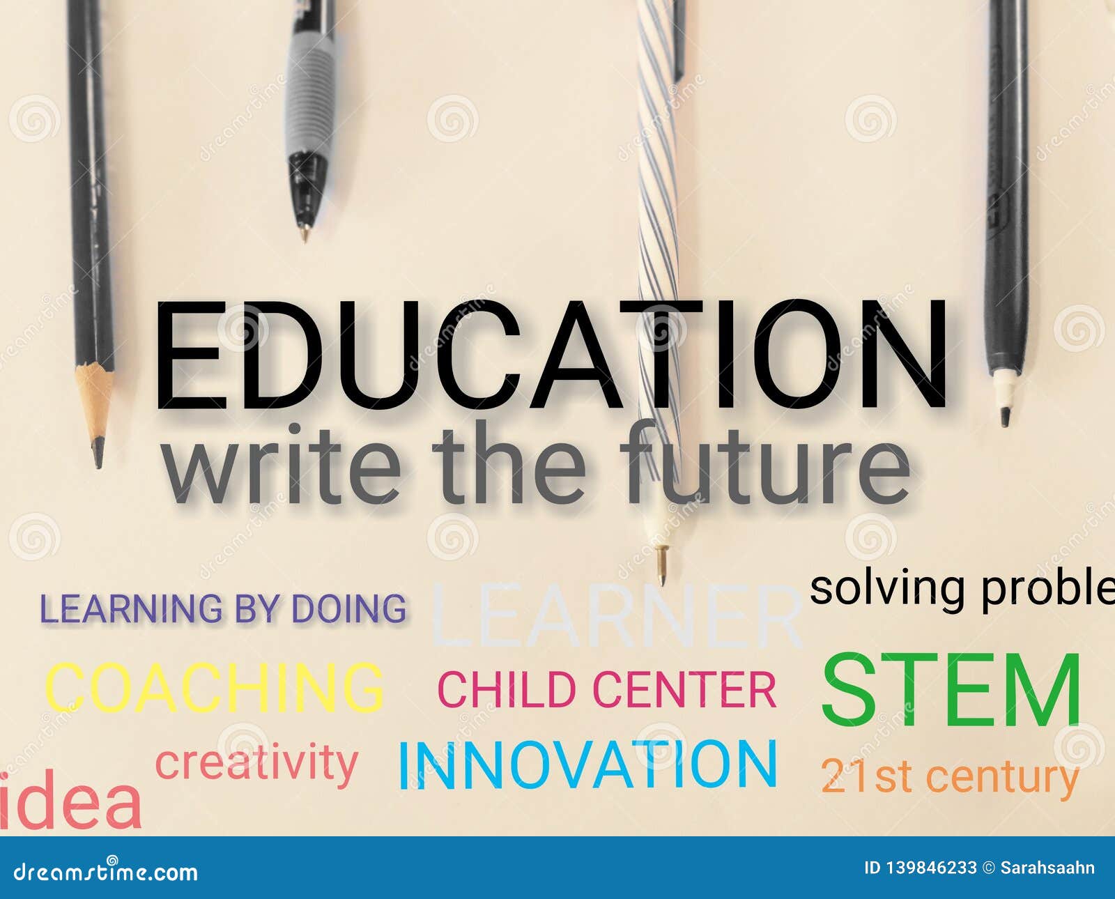 Education write the future stock image. Image of learning - 139846233