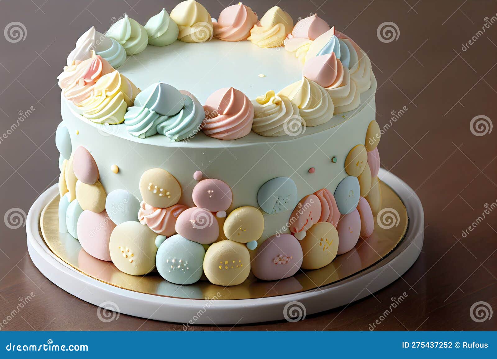 Pastel birthday cake stock illustration. Illustration of celebrate ...