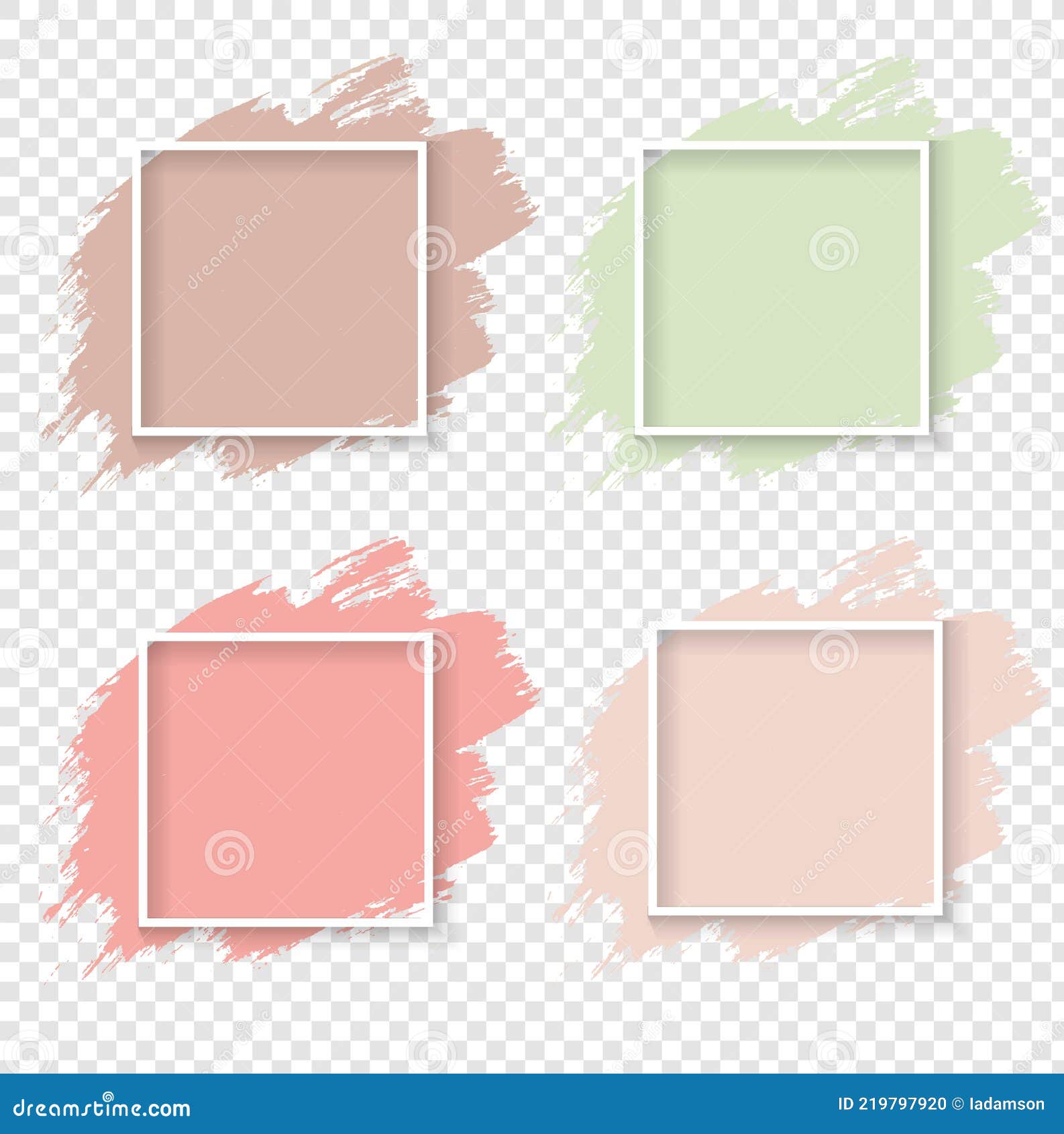 Pastel Blot with Frame and Transparent Background Stock Vector ...