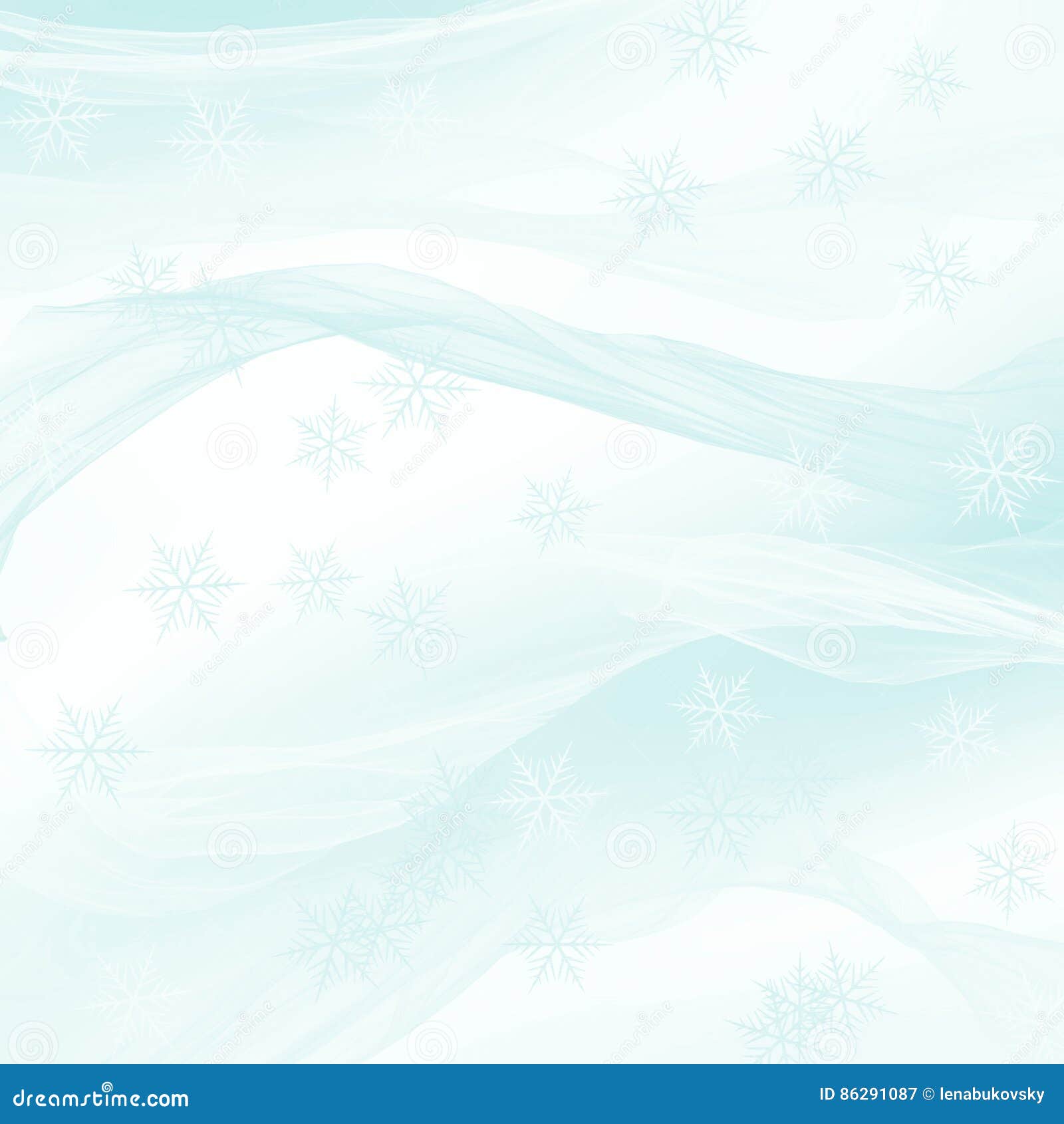 Pastel Blue Abstract Background with Snowflakes Stock Illustration ...
