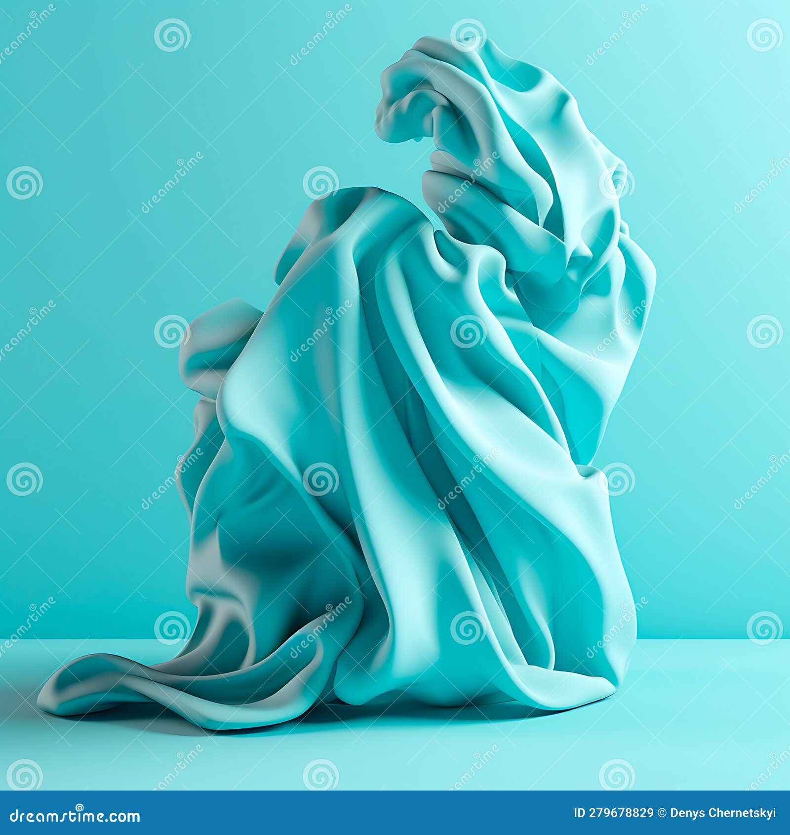 Pastel Blue Background With_silk_cloth_fly.Abstract Wallpaper in Soft ...
