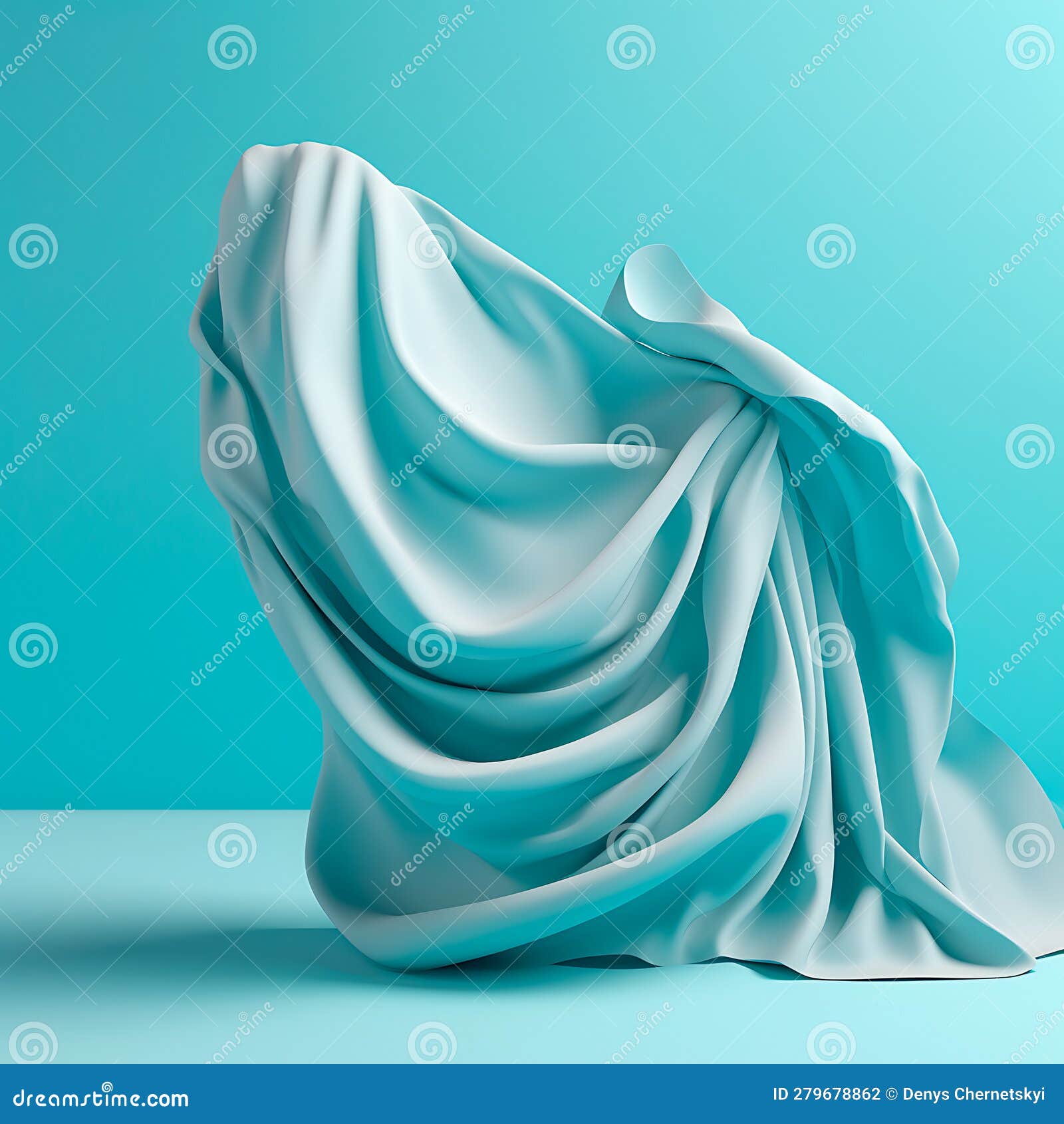 Pastel Blue Background With_silk_cloth_fly.Abstract Wallpaper in Soft ...