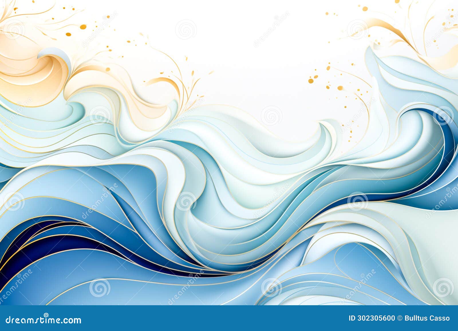 Pastel Blue and Wave Line on White Background for Banner for Background ...