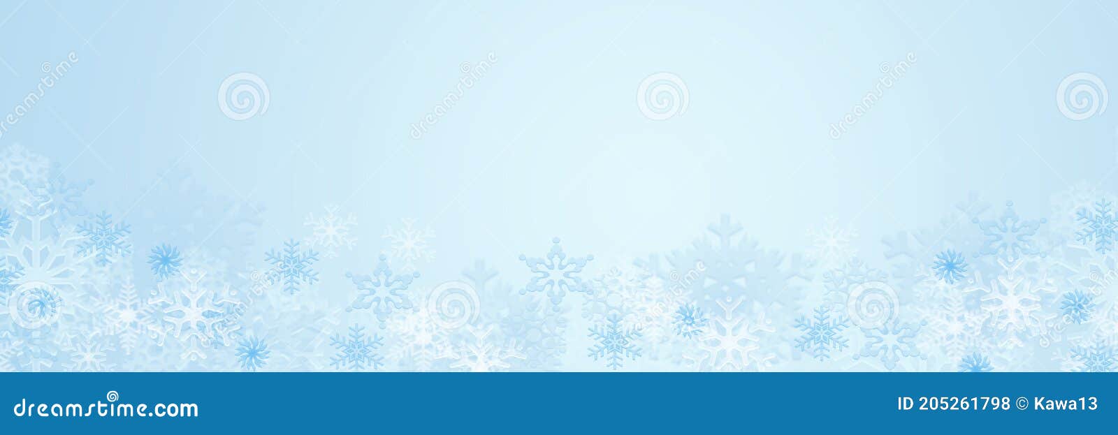 Pastel Blue Winter Background with Snowflakes Stock Illustration ...