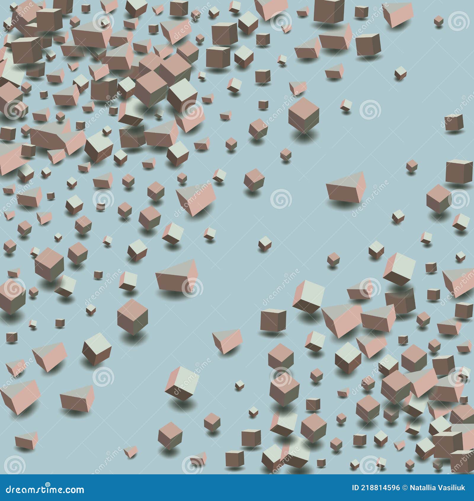 Pastel Box Vector Blue Background. Structure Stock Vector ...