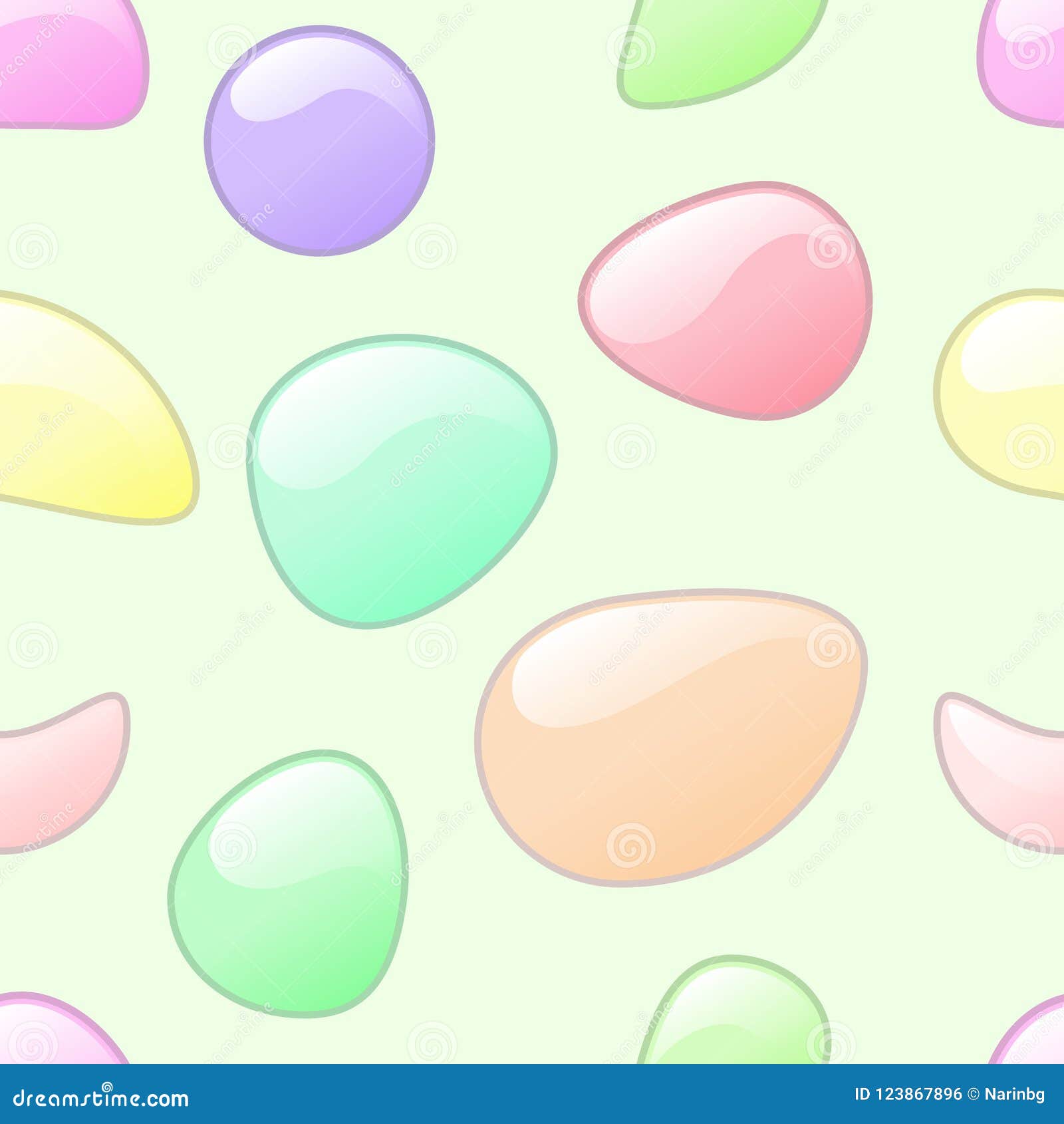 Pastel Bubble Seamless Background. Stock Vector - Illustration of ...