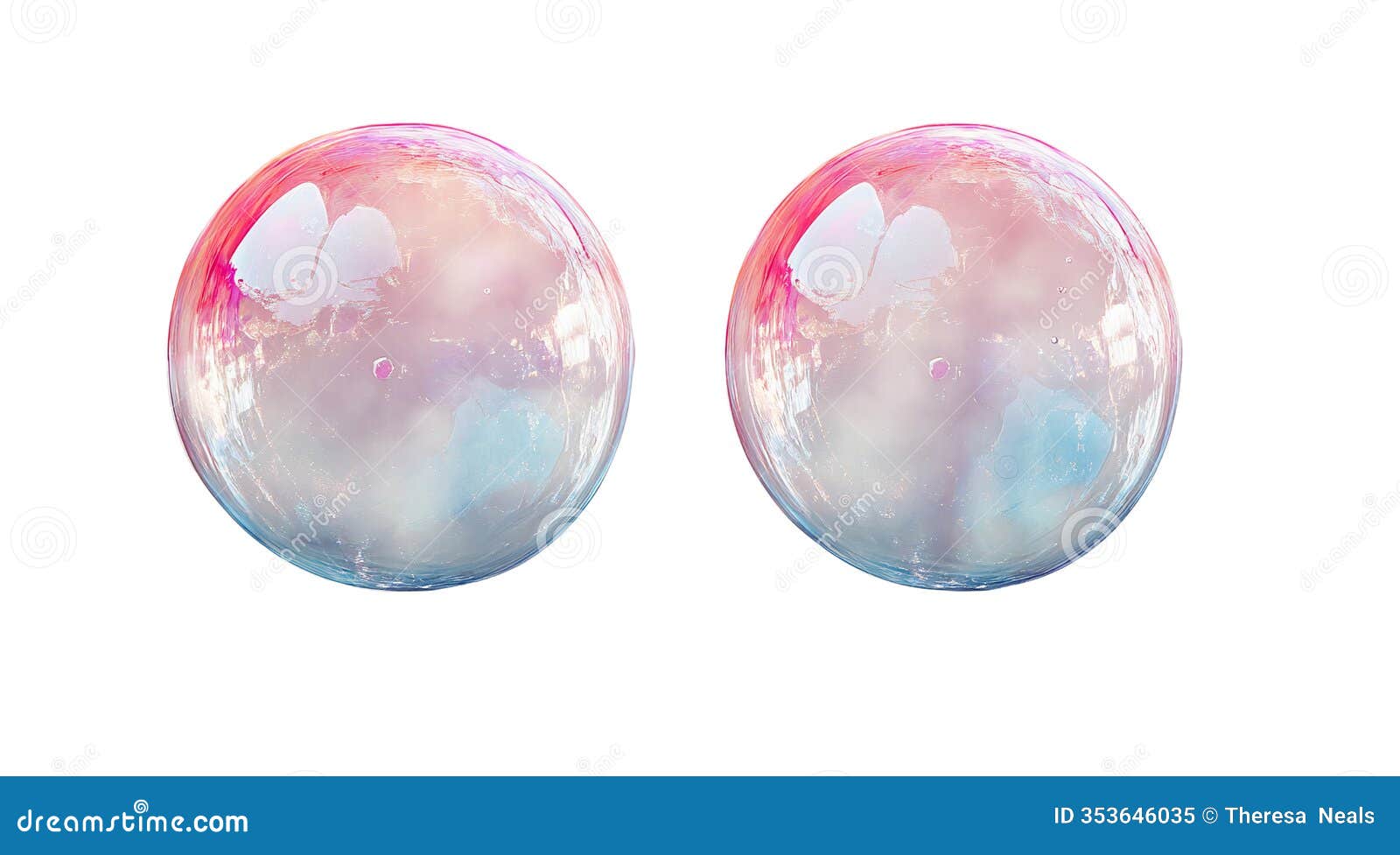 Pastel Bubbles Pair Isolated on White Stock Image - Image of design ...