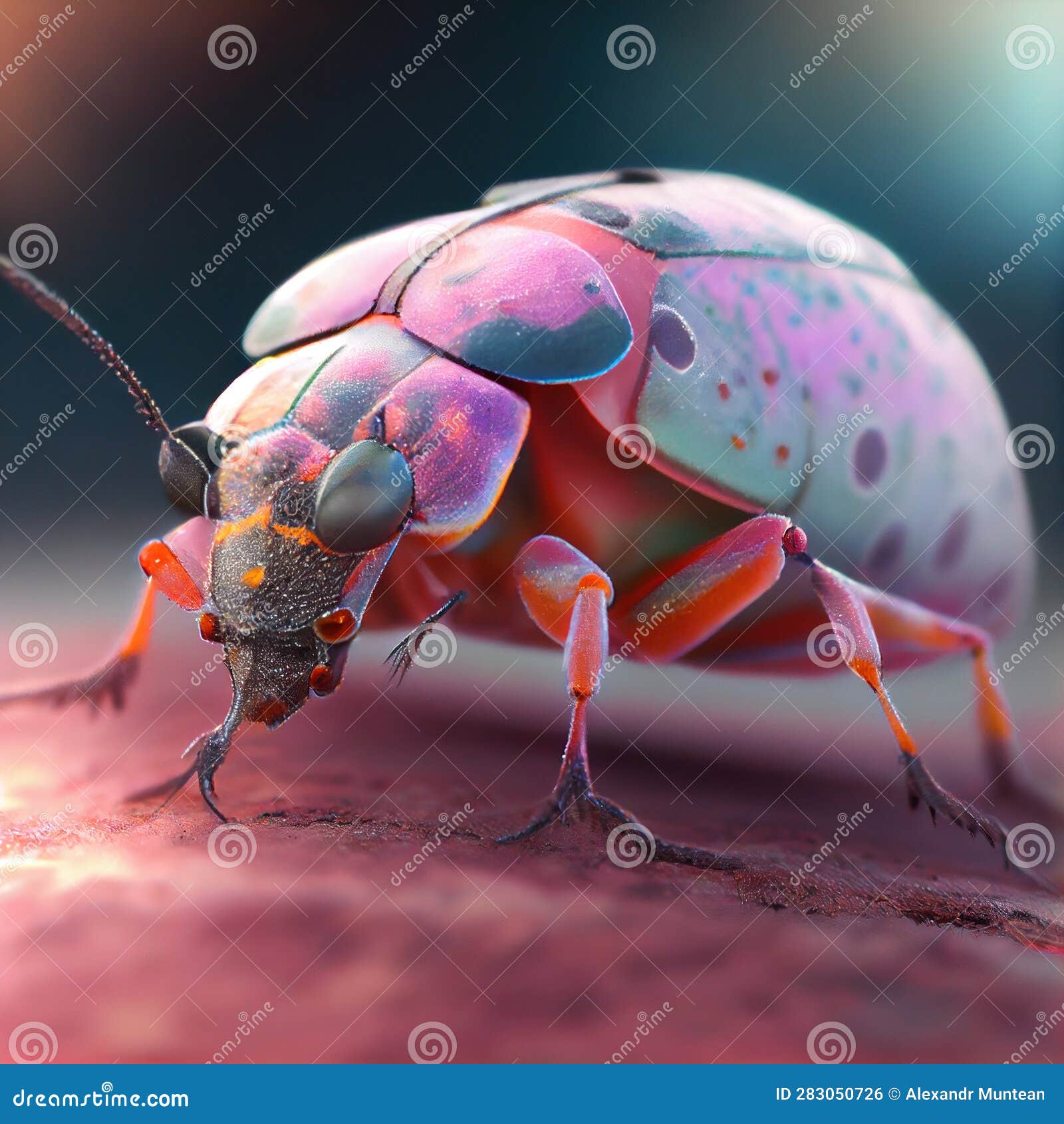 Pastel bug macro. stock photo. Image of beautiful, nature - 283050726
