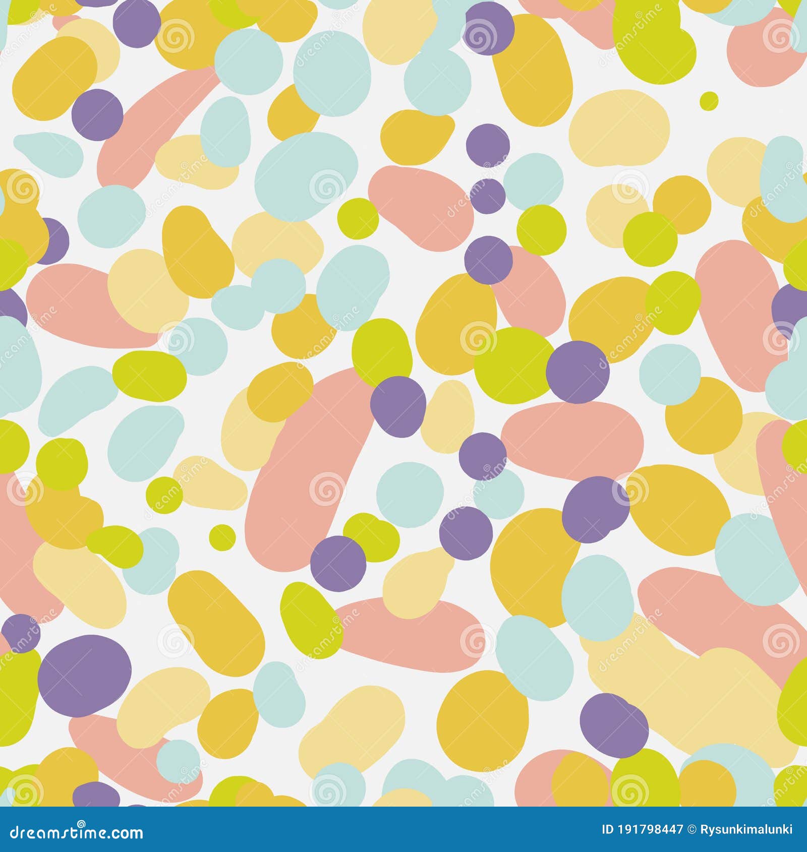 Pastel Candy Colored Spots Seamless Vector Pattern Stock Vector ...