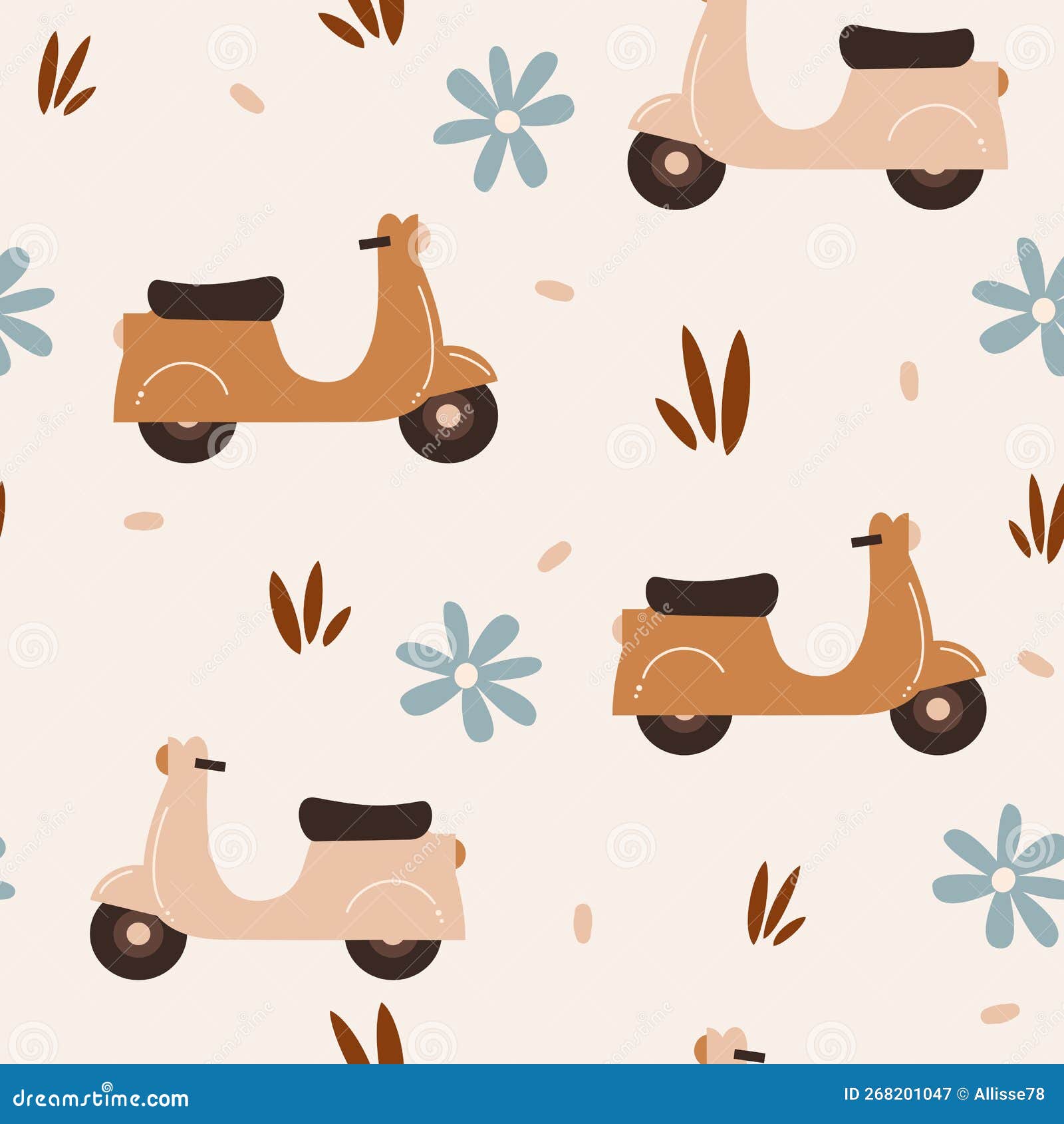 Cartoon Scooter Sticker With White Border | CartoonDealer.com #285834995