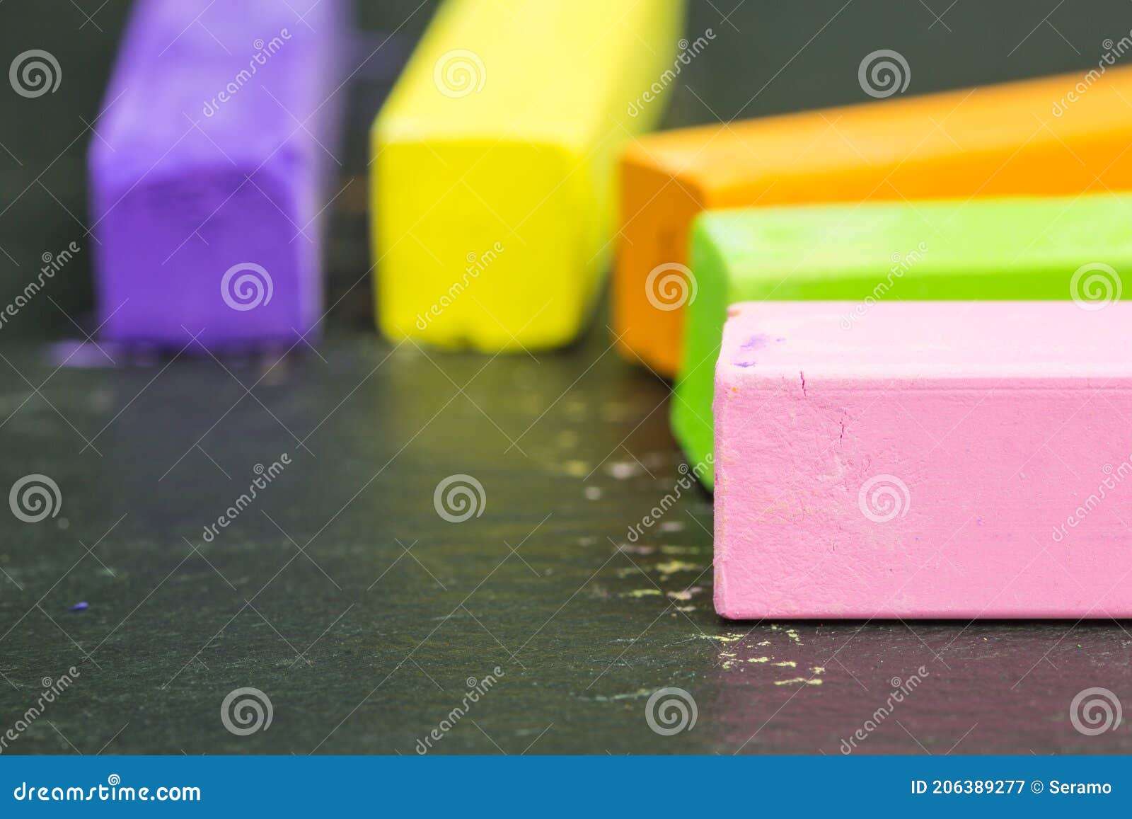 Pastel chalks stock image. Image of craft, green, pigment - 206389277