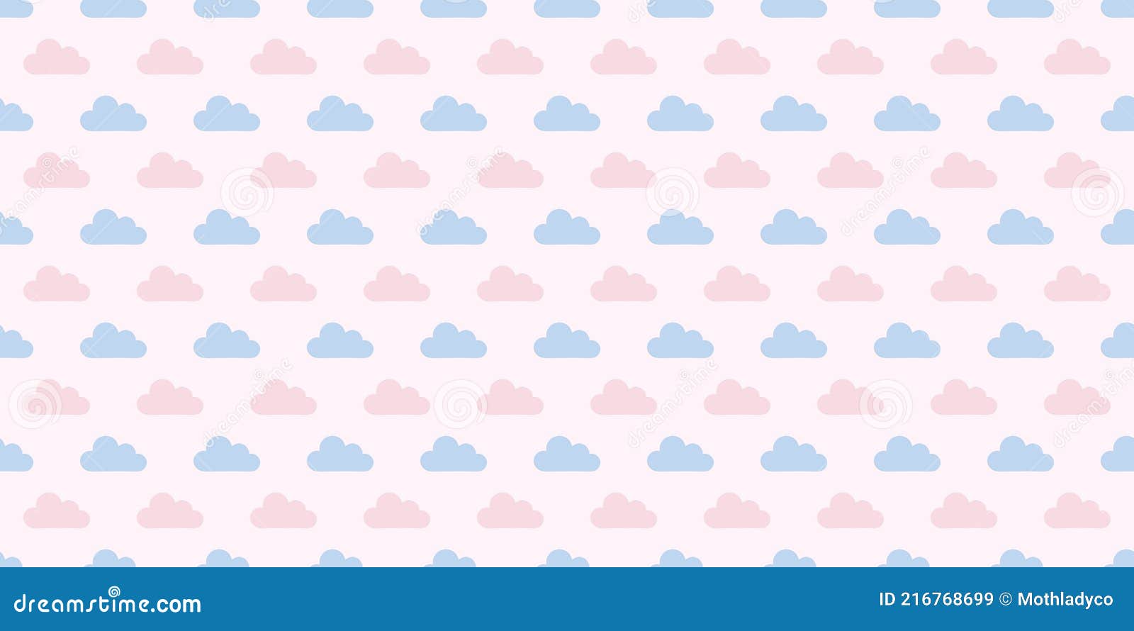 Pastel Clouds Seamless Repeat Pattern Vector Background Stock Vector ...