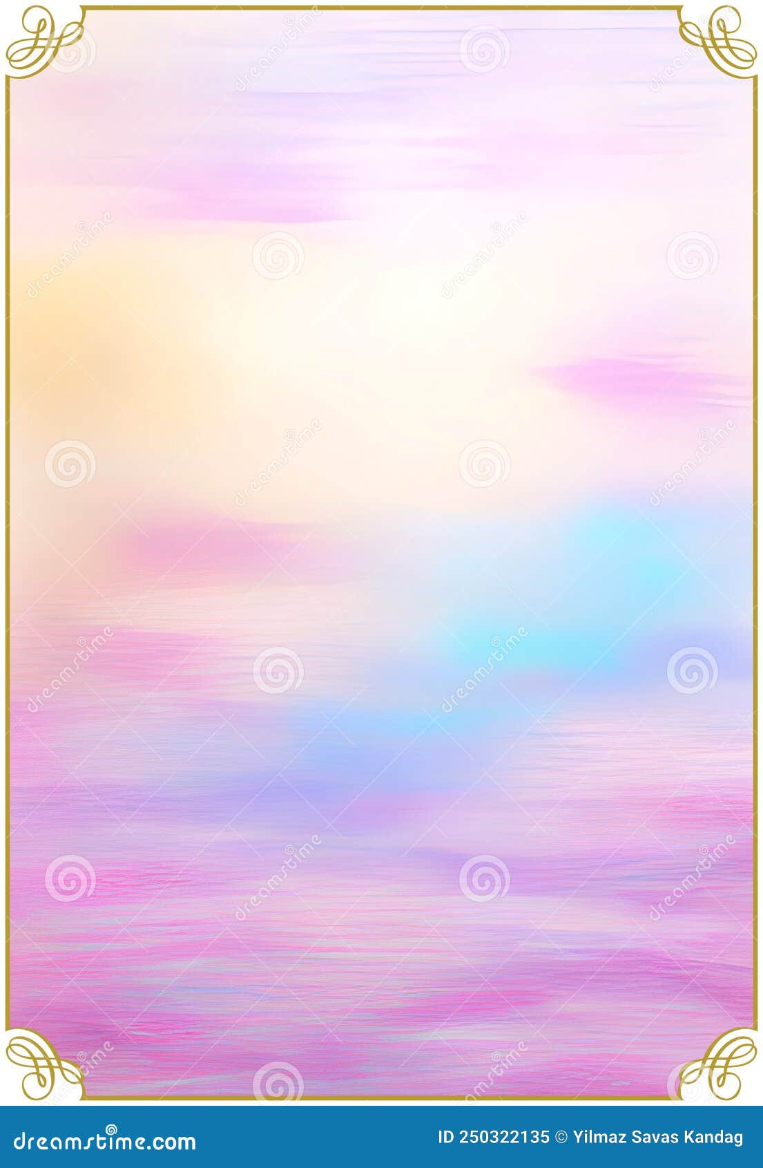 Pastel Color Background Frame Pattern Stock Illustration - Illustration ...
