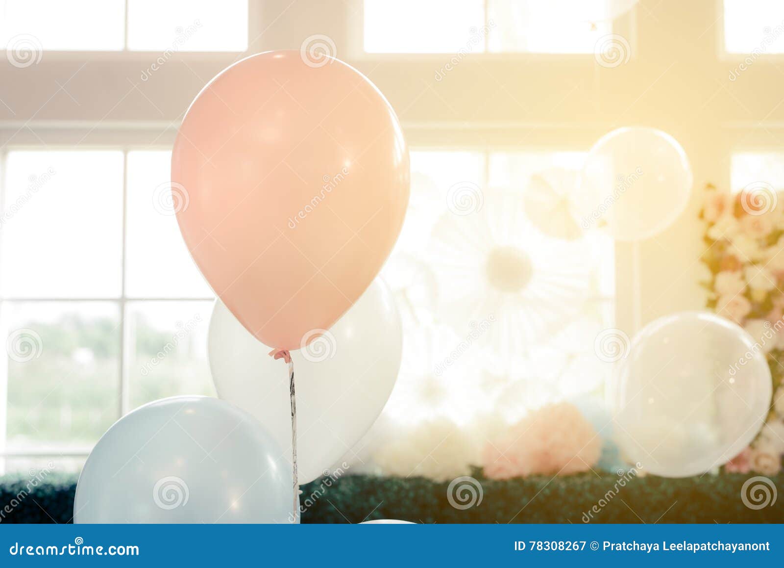 Pastel color balloons stock image. Image of happiness - 78308267