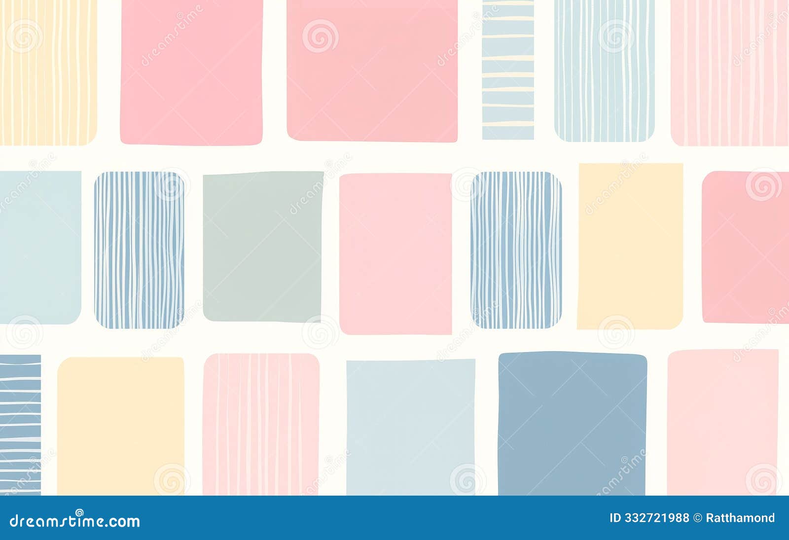 Pastel Color Blocks, Soft Lines, and Playful Shapes Dance on a White ...