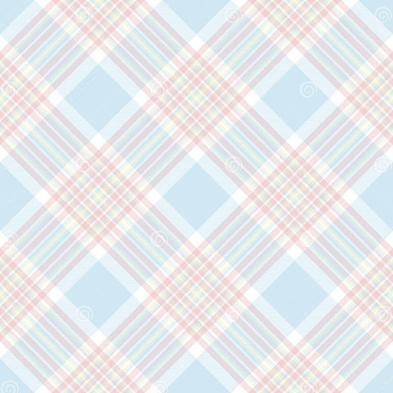 Pastel Color Check Diagonal Seamless Pattern Stock Vector ...