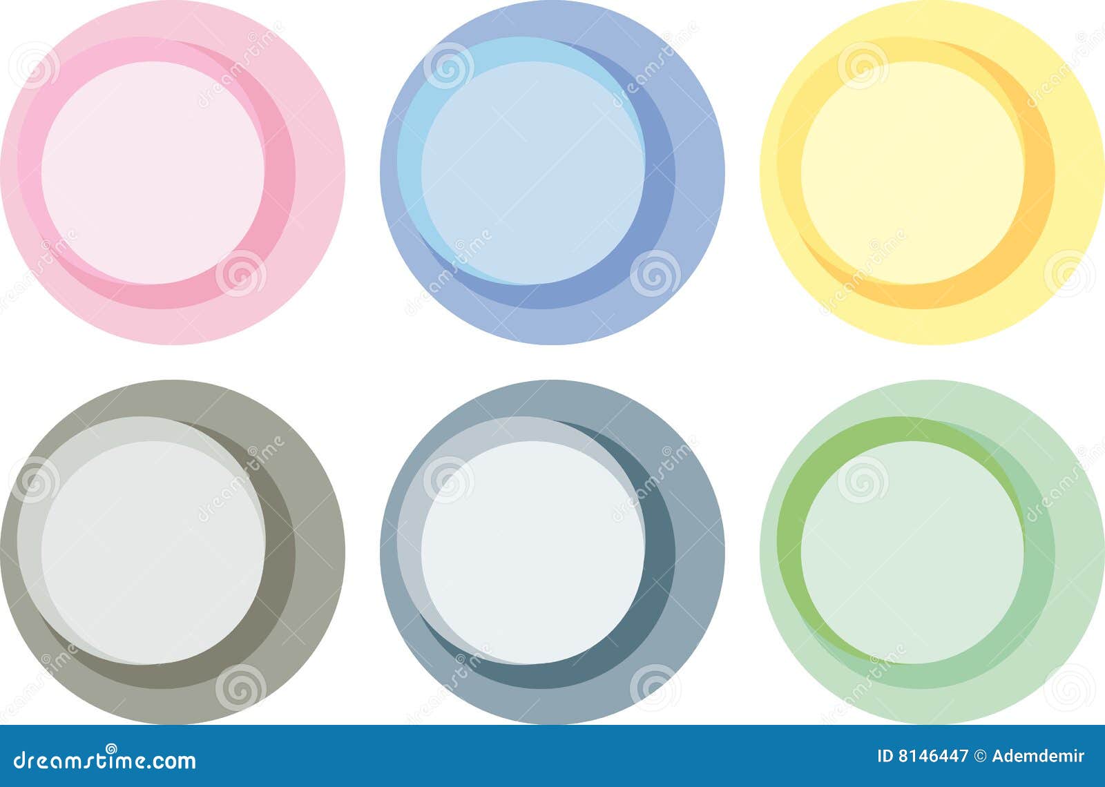 Pastel color circle labels stock vector. Illustration of pattern - 8146447