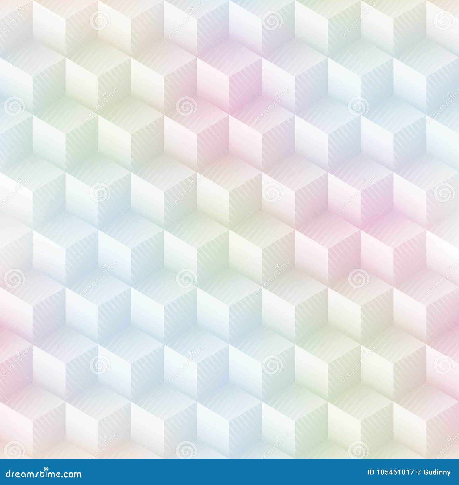 Pastel Color Cube Seamless Pattern Stock Vector - Illustration of ...
