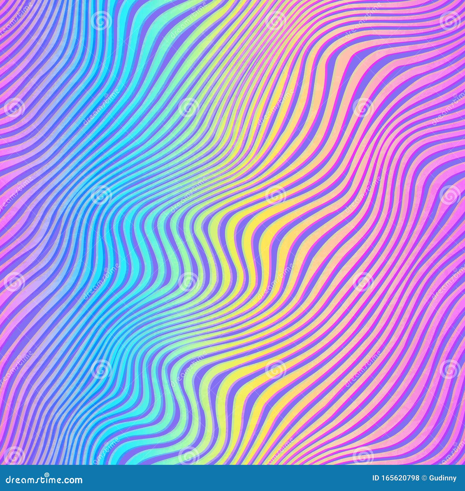 Pastel Color Curved Lines. Seamless Pattern Stock Vector - Illustration ...