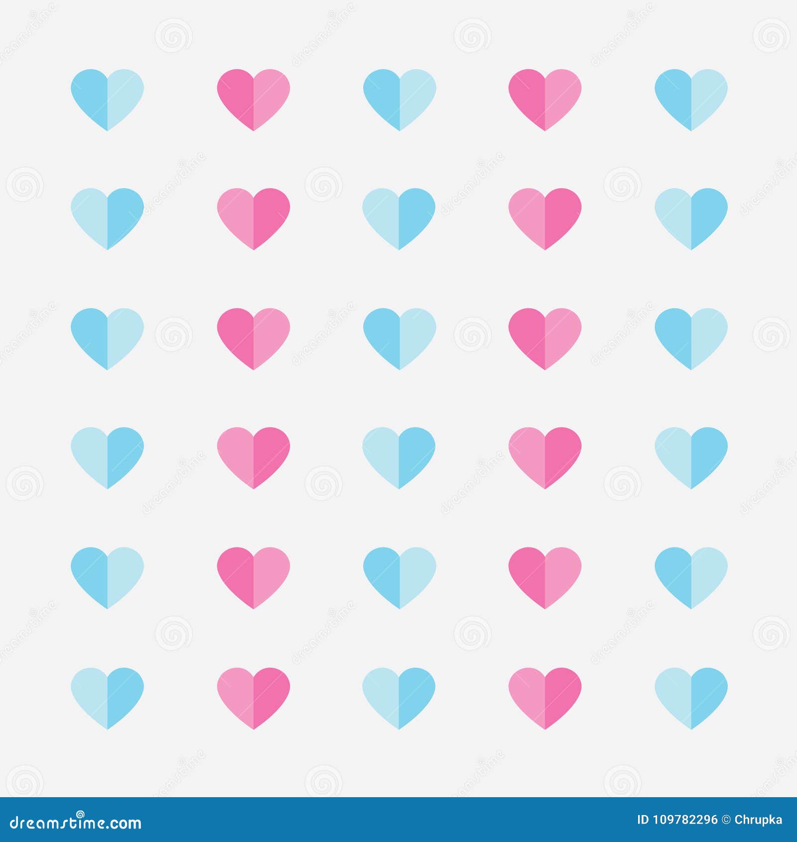 Pastel color heart pattern stock vector. Illustration of love - 109782296