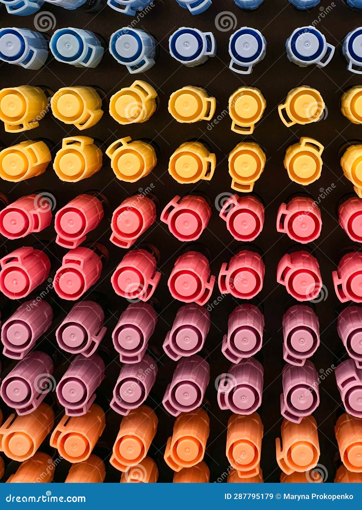 Pastel Color Markers are One To One Like Pattern Stock Image - Image of ...