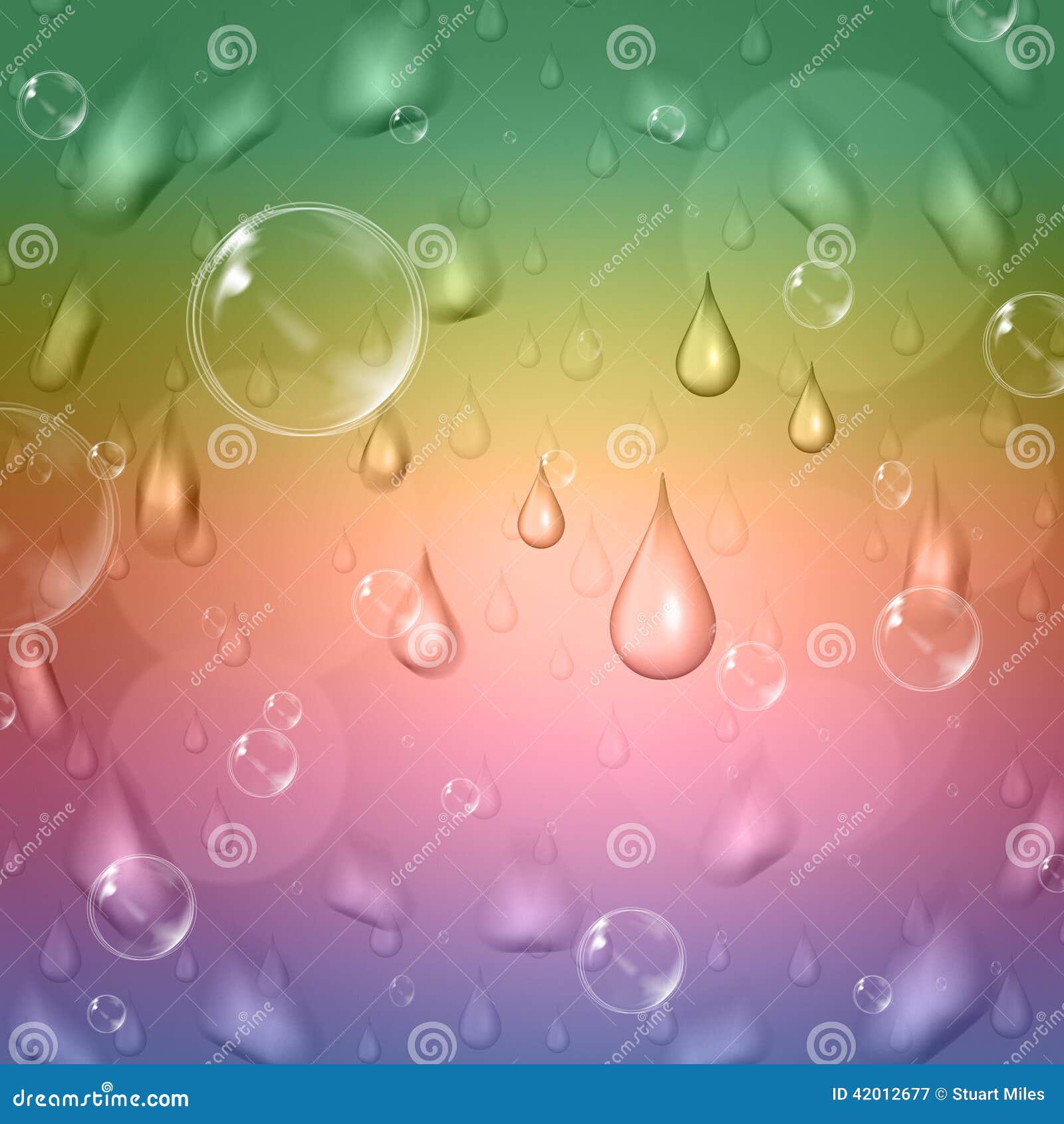Pastel Color Means Rain Drop and Abstract Stock Illustration ...